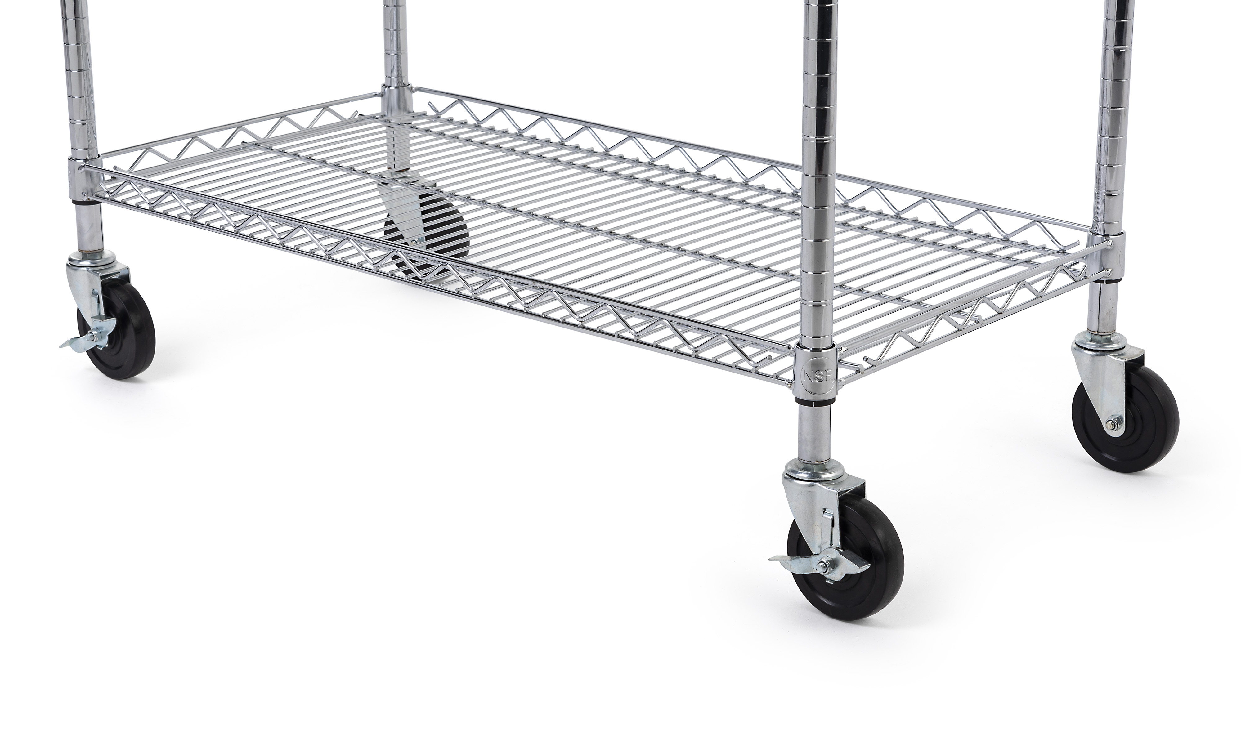 Chrome Wire Utility Cart | 3 Commercial Grade Metal Tiers | Displays2Go