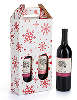 2 Bottle Cardboard Wine Carry Box | Houses Two 750 ml Bottles