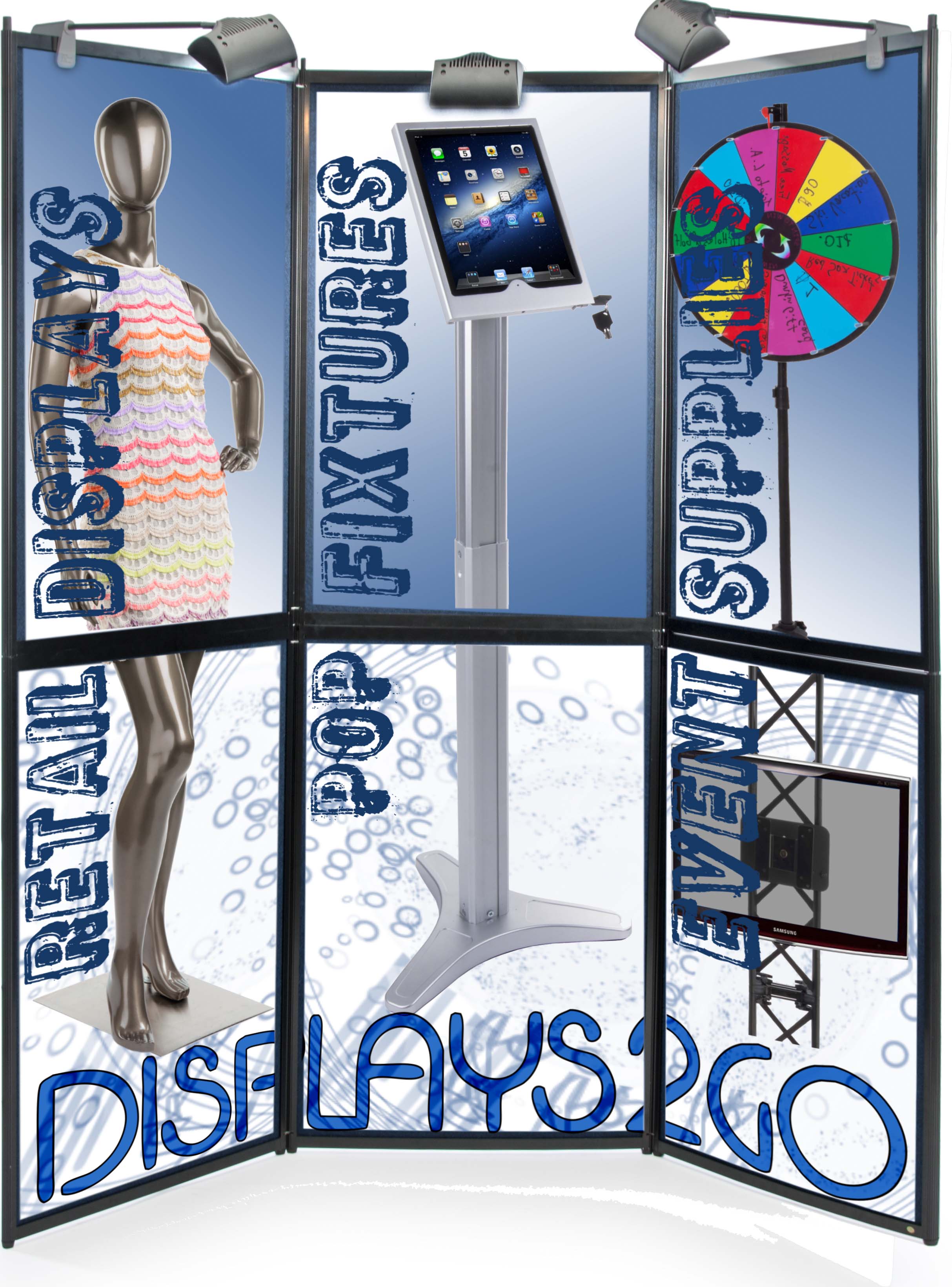 6 Panel Trade Show Display with Halogen Lights | Custom Artwork ...