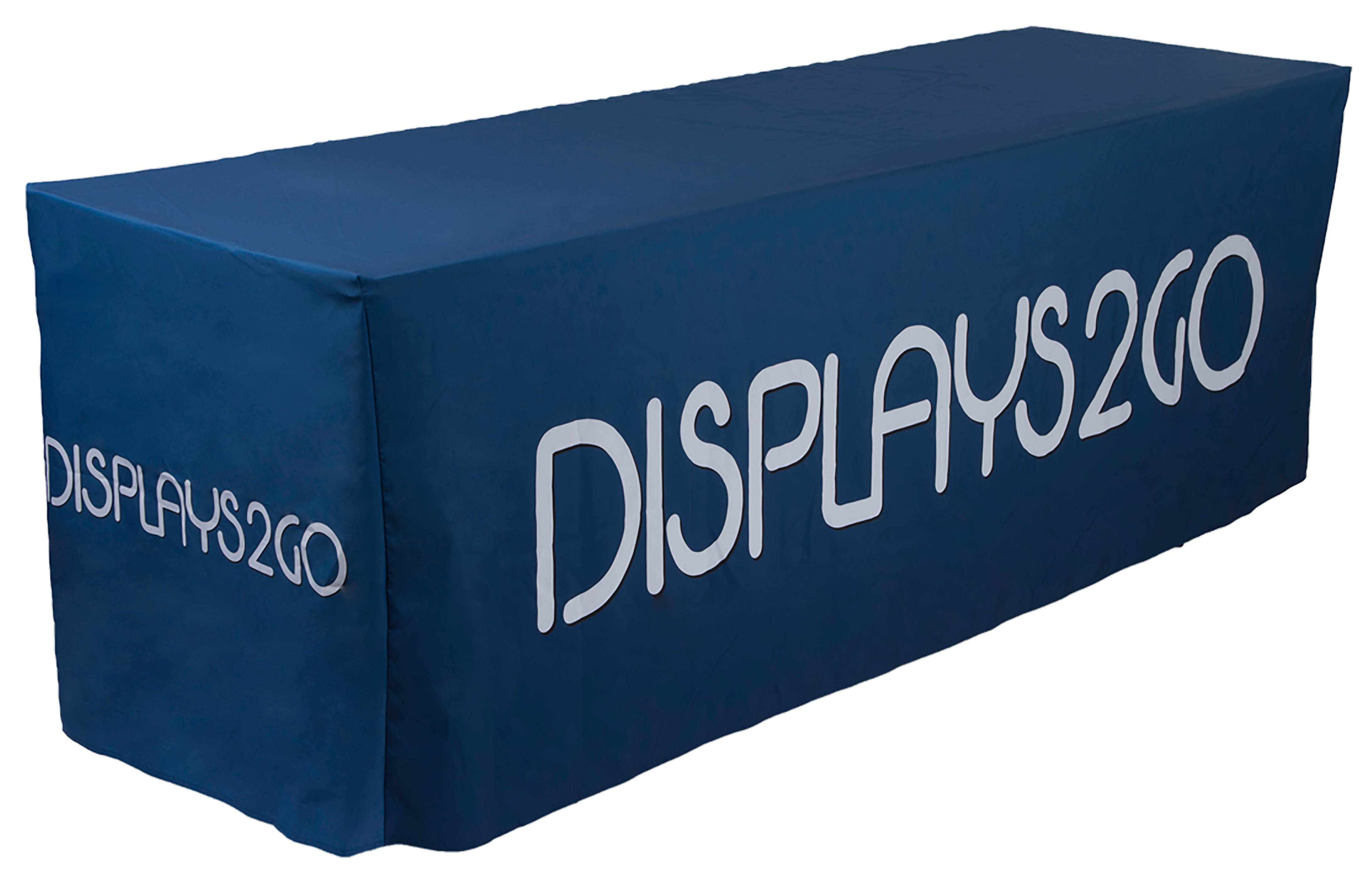 6' Fitted Table Throw Package | Custom Full Color Graphics | Displays2Go