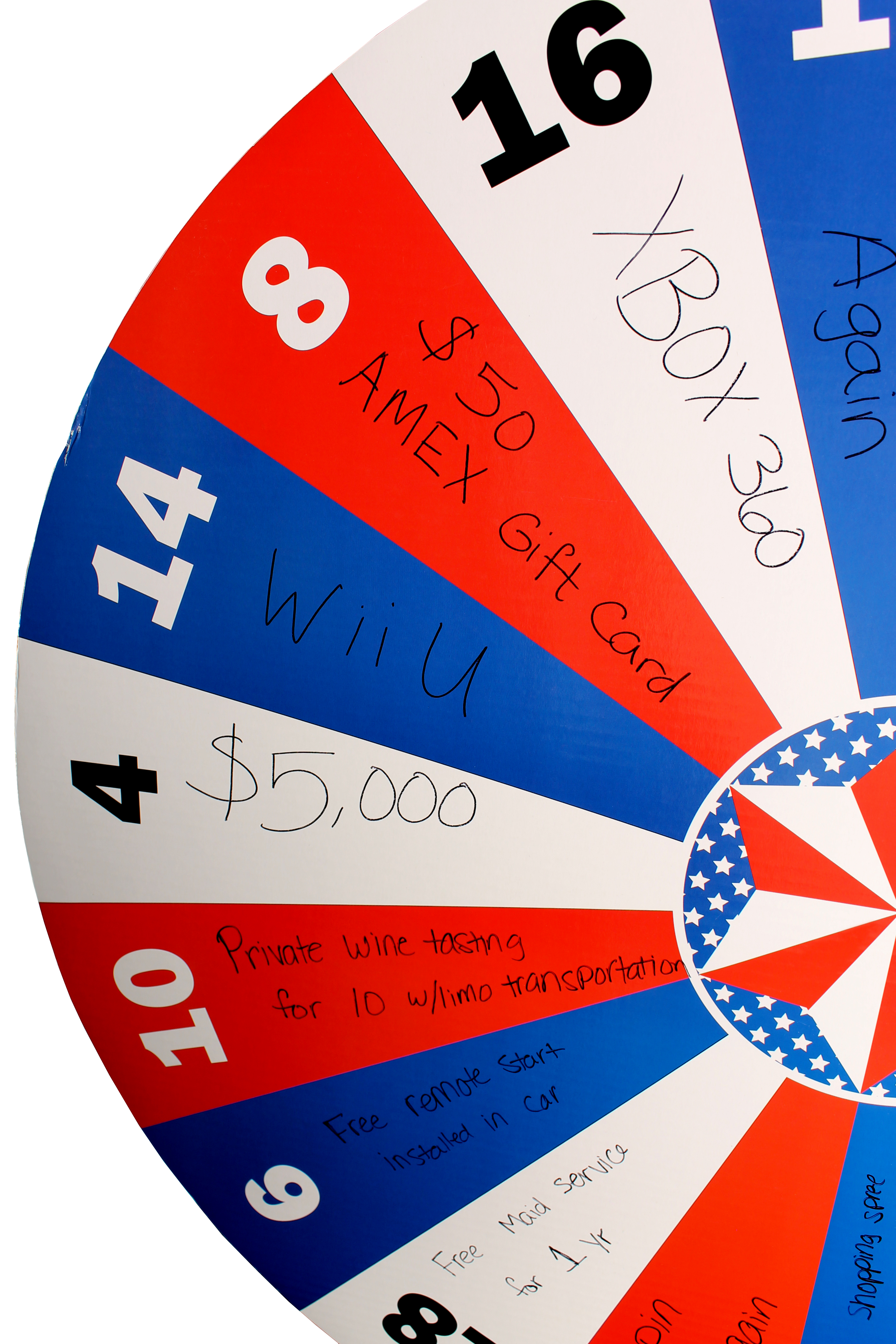 Contest Wheel | Cardboard w/18 Numbered Slots | Displays2Go