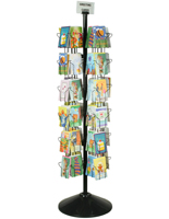 Greeting Card Display, 72 Pocket Revolving Wire Display, Card Holder