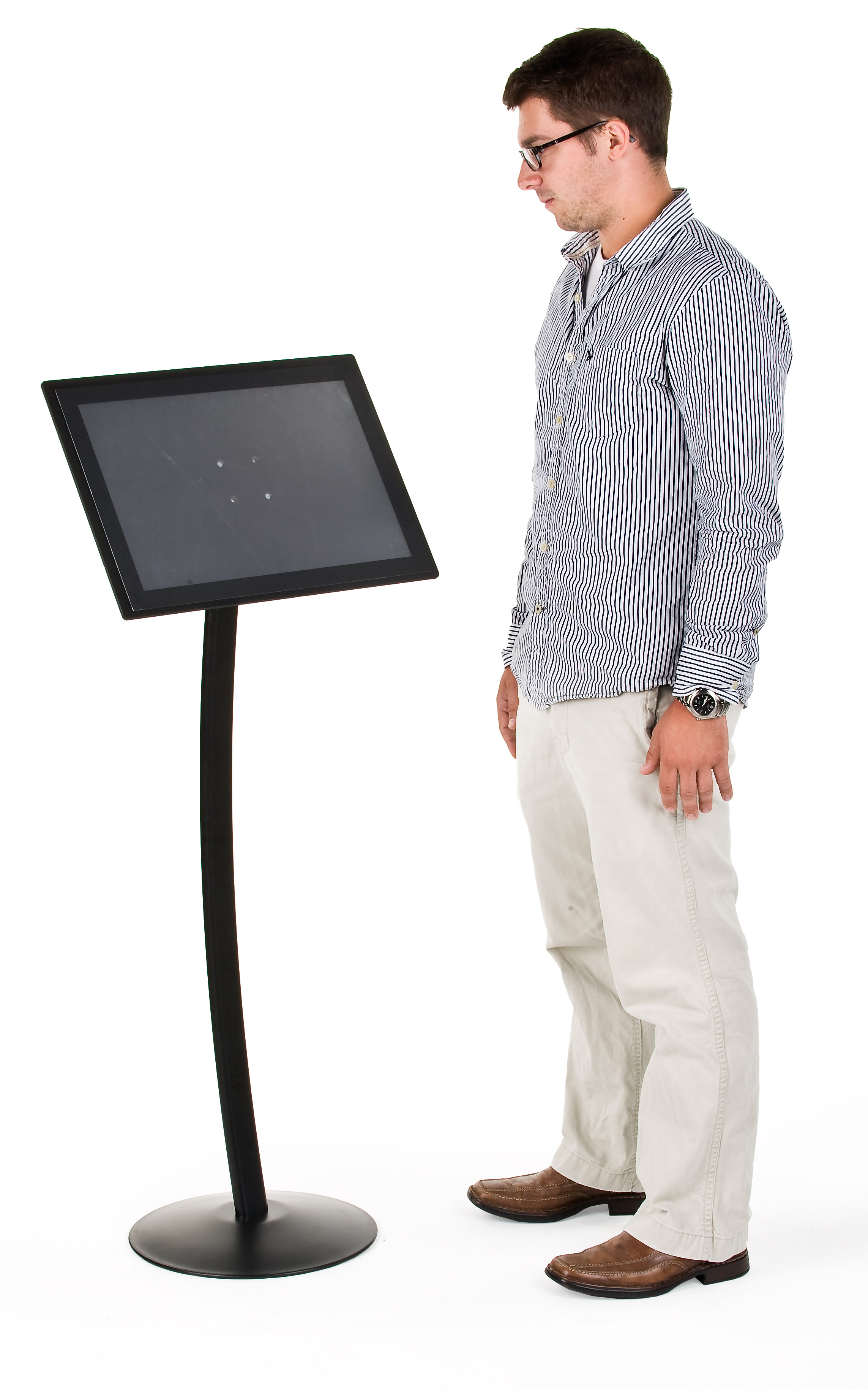 Black Sign Stand | Vertical & Horizontal Curved Pole Stand | Displays2Go