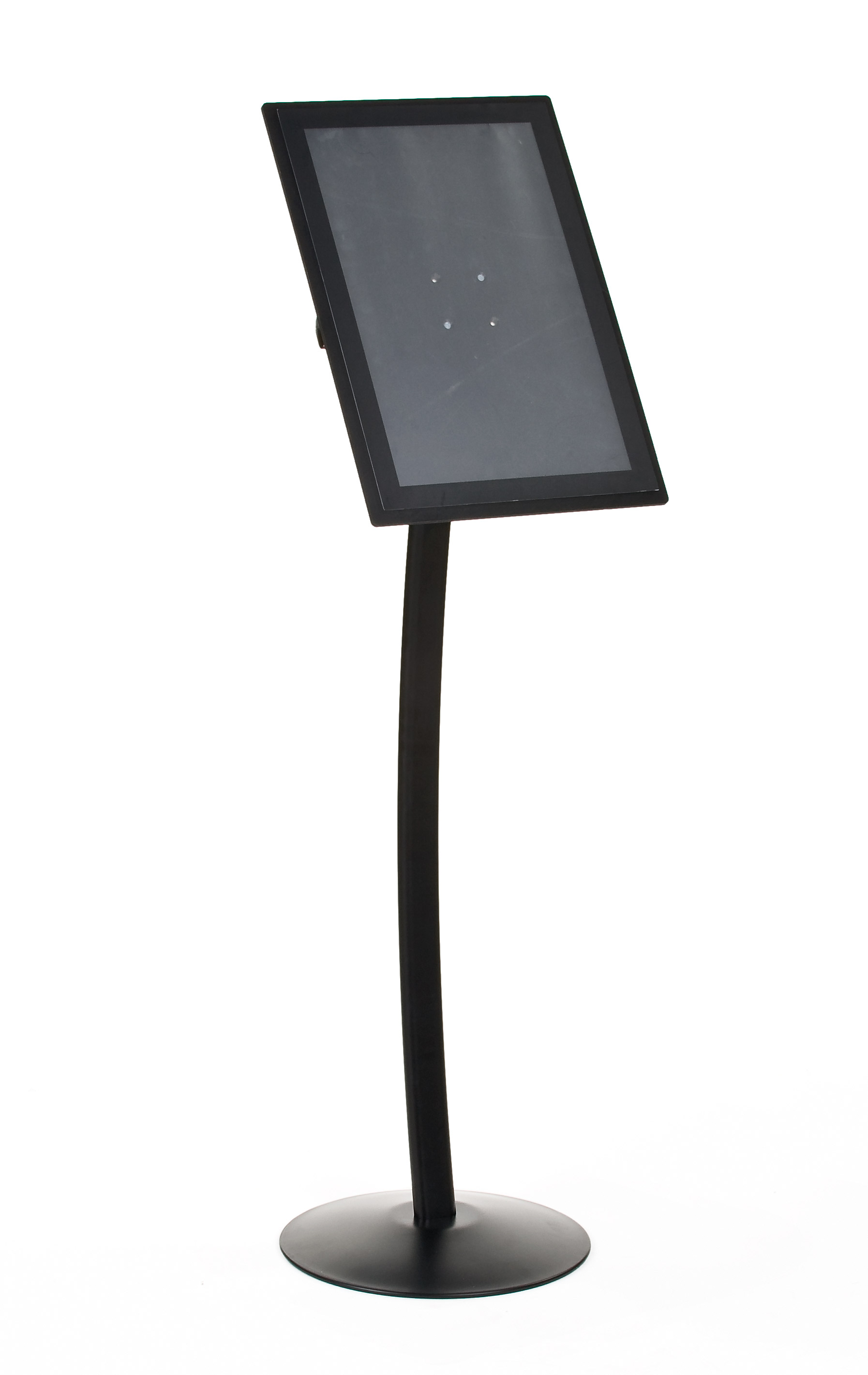 Black Sign Stand | Vertical & Horizontal Curved Pole Stand | Displays2Go
