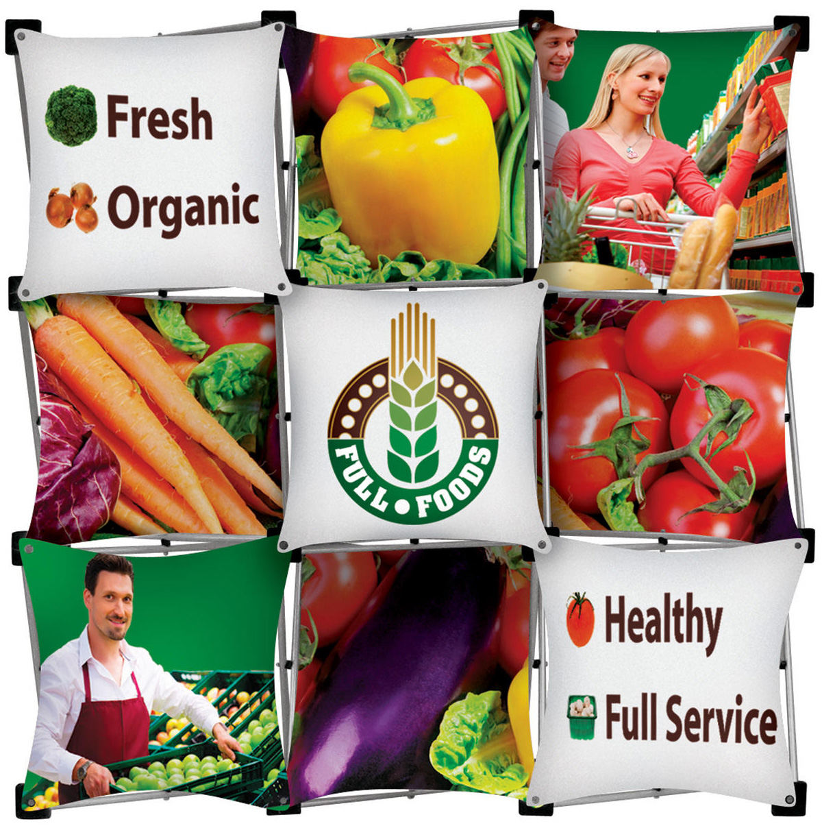 Pop Up Displays | 9 Poly-Knit Fabric Panels | Displays2Go