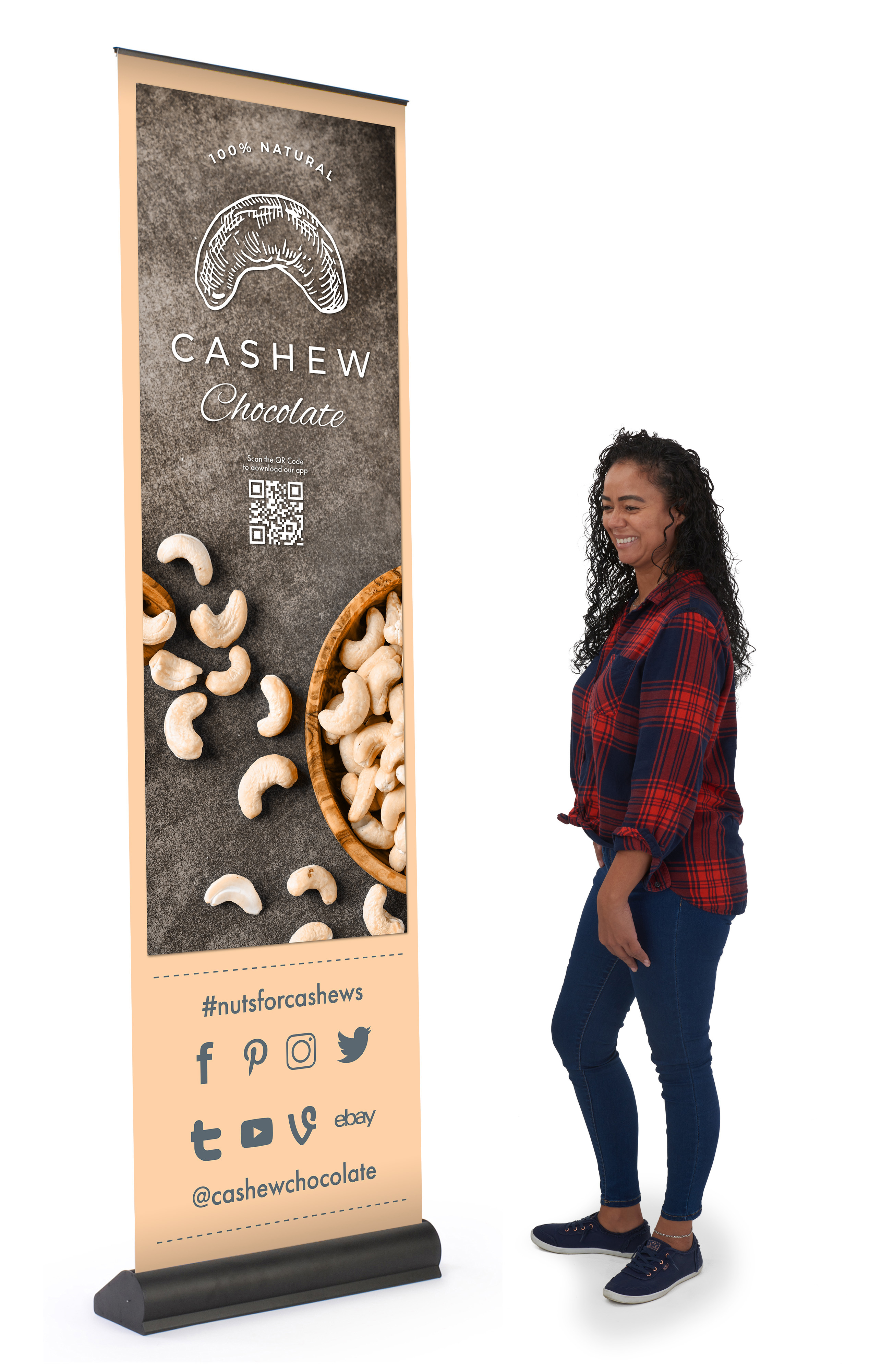 Tall Banner Stand | 10 Foot Display With Aluminum Base | Displays2Go