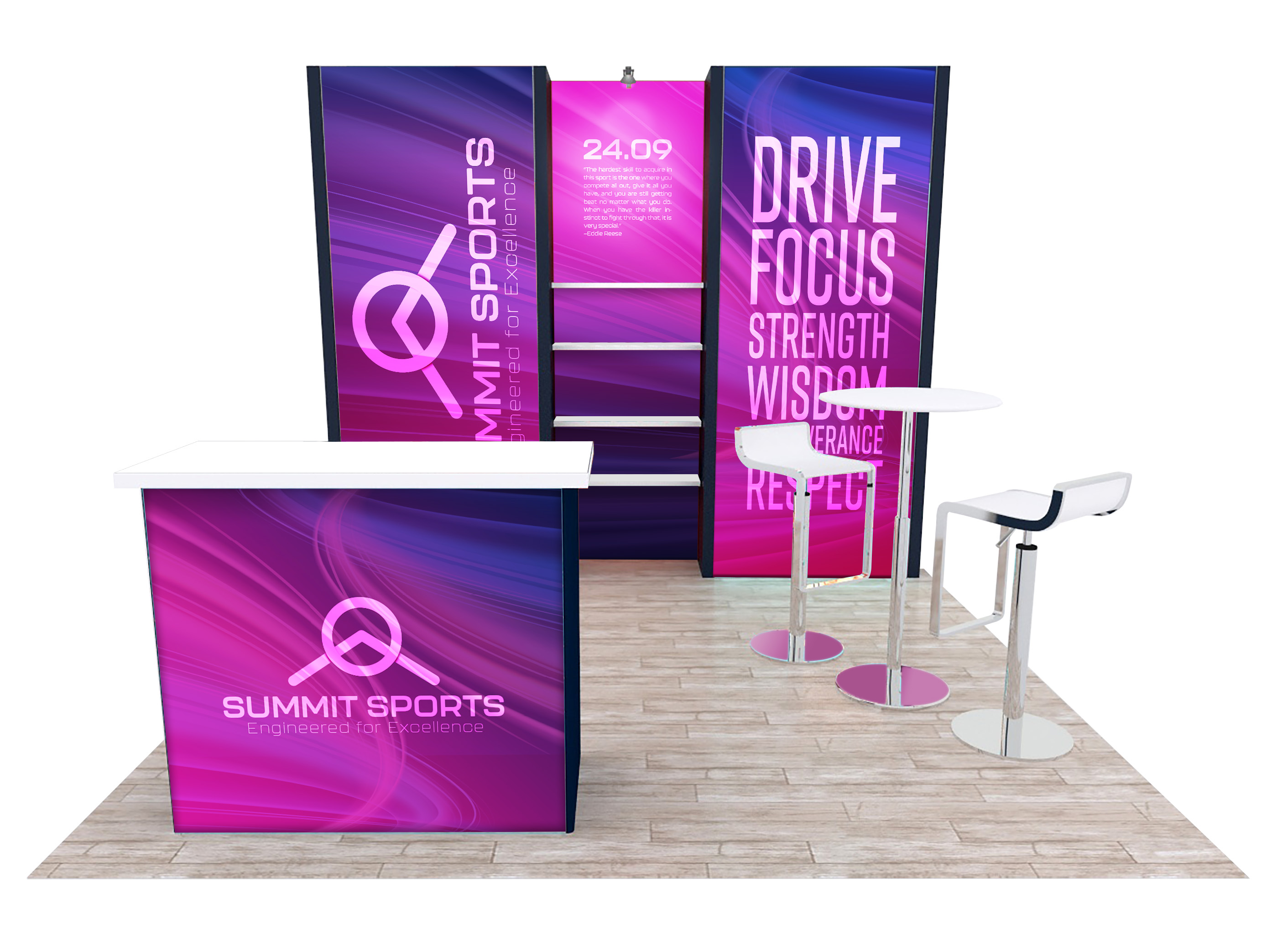 10x10 Trade Show Booth Kit | SEG Fabric Graphics | Displays2Go
