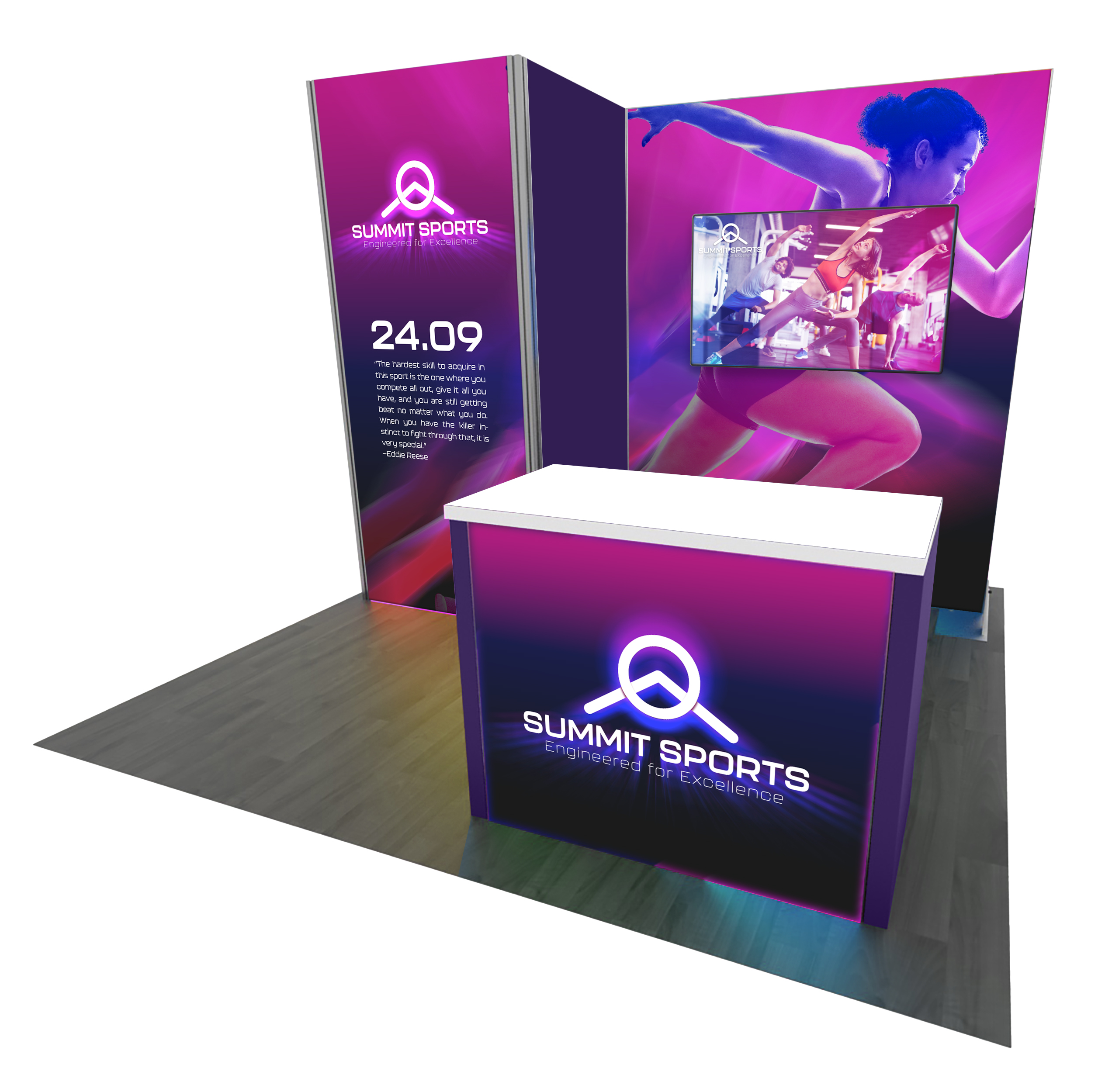 10x10 Exhibit Booth | Custom Printed Graphics | Displays2Go