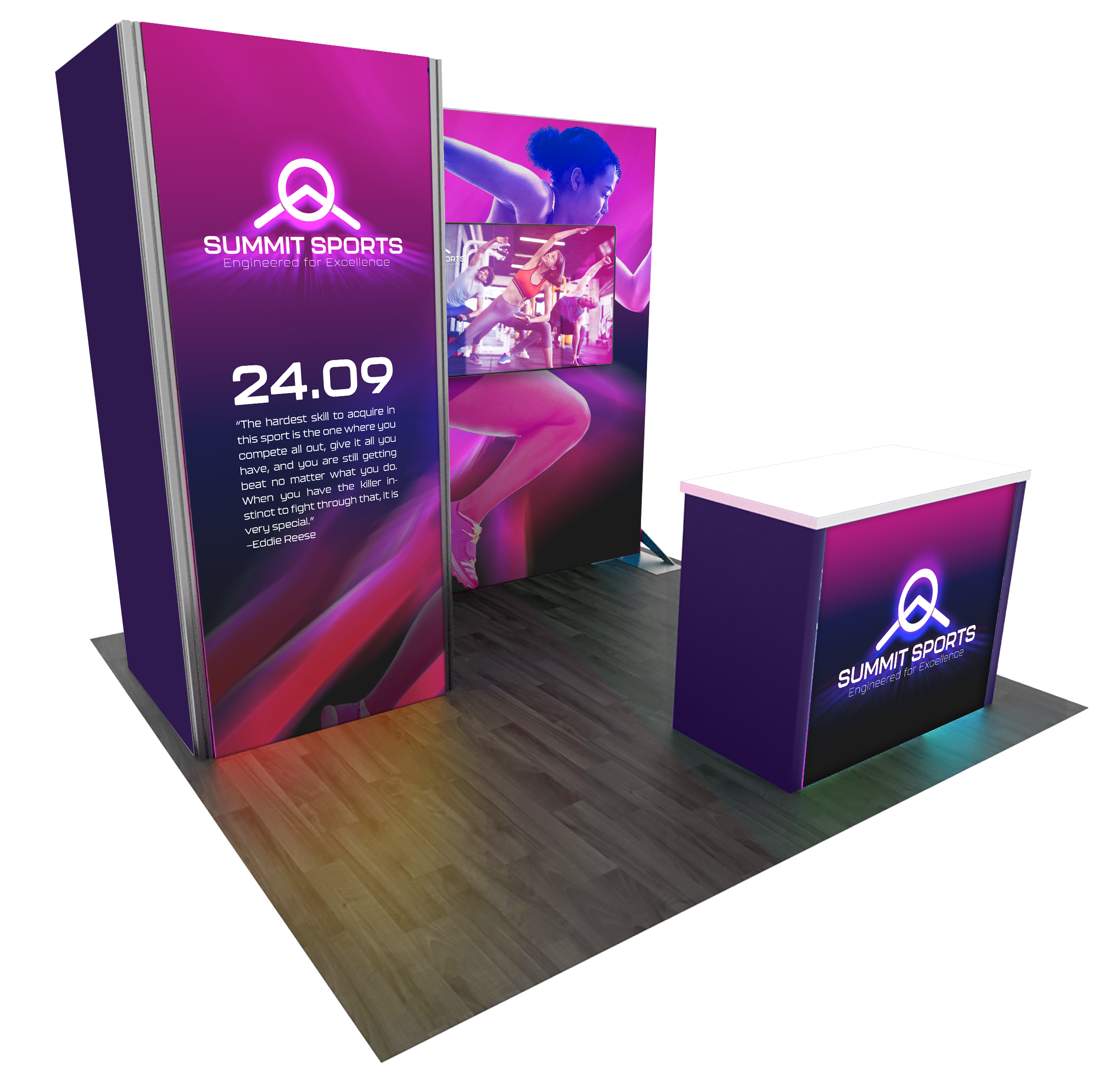 10x10 Exhibit Booth | Custom Printed Graphics | Displays2Go