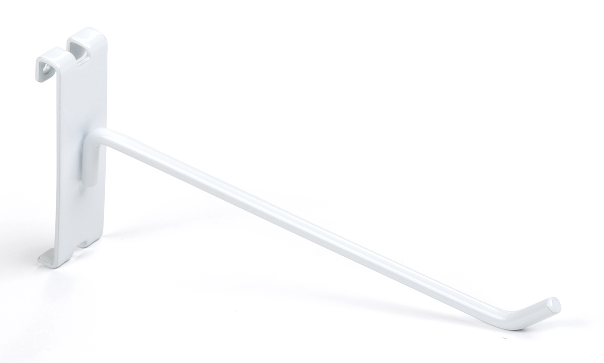 8" White Wire Grid Panel Display Hook | Metal with Gloss Finish ...