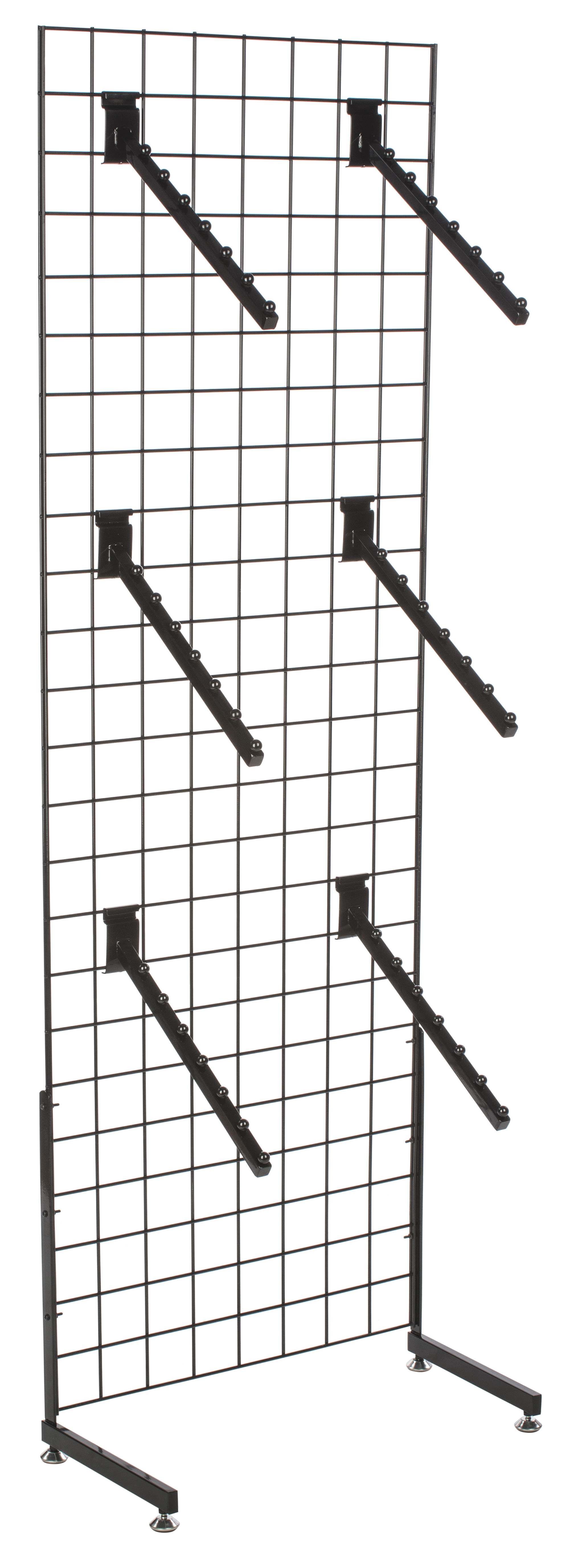 Black Gridwall "L" Stand w/ 25 Waterfall Faceouts | Displays2Go