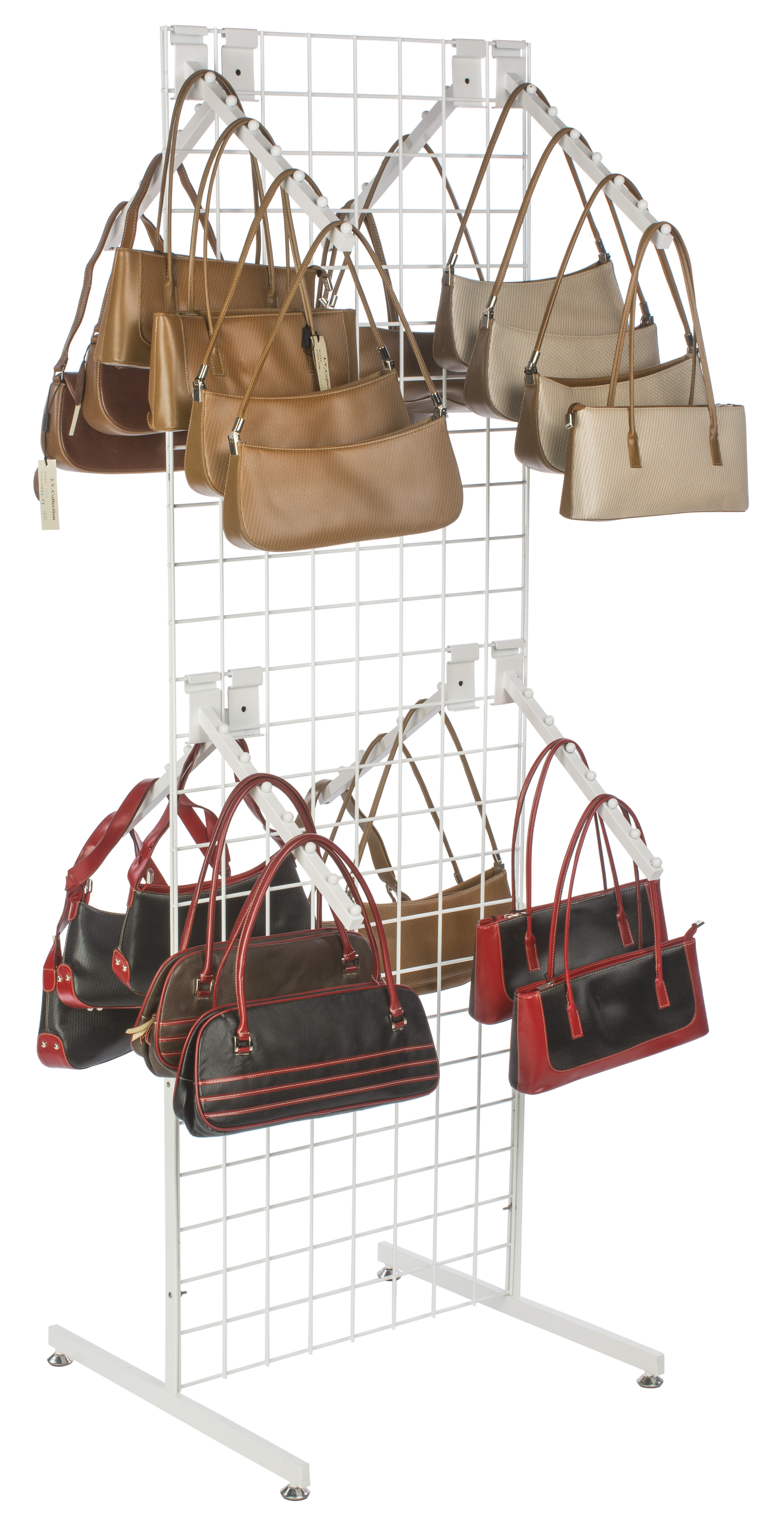 White Gridwall "T" Stand w/ 25 Waterfall Faceouts | Double Sided ...