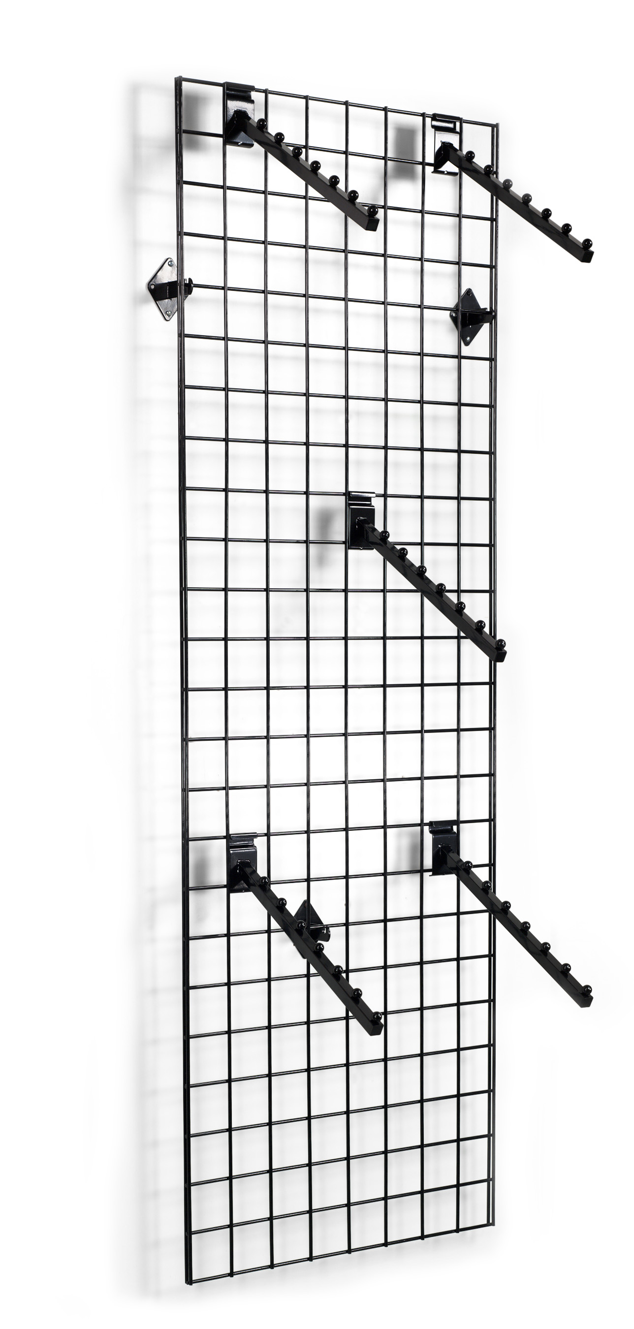 Wire Grid Panel | Wall Mount Wiith (25) Waterfall Faceouts | Displays2Go