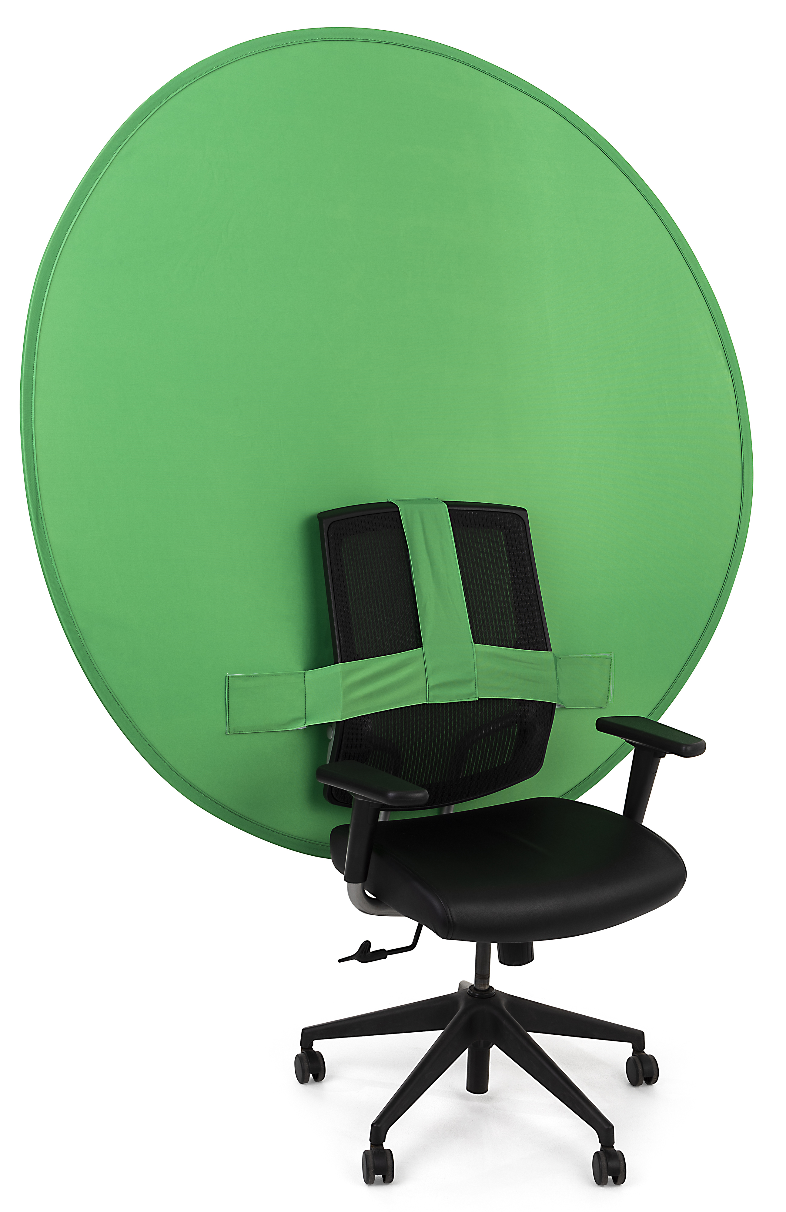 Portable Chair Mounted Green Screen | 60" Round Webcam Backdrop ...