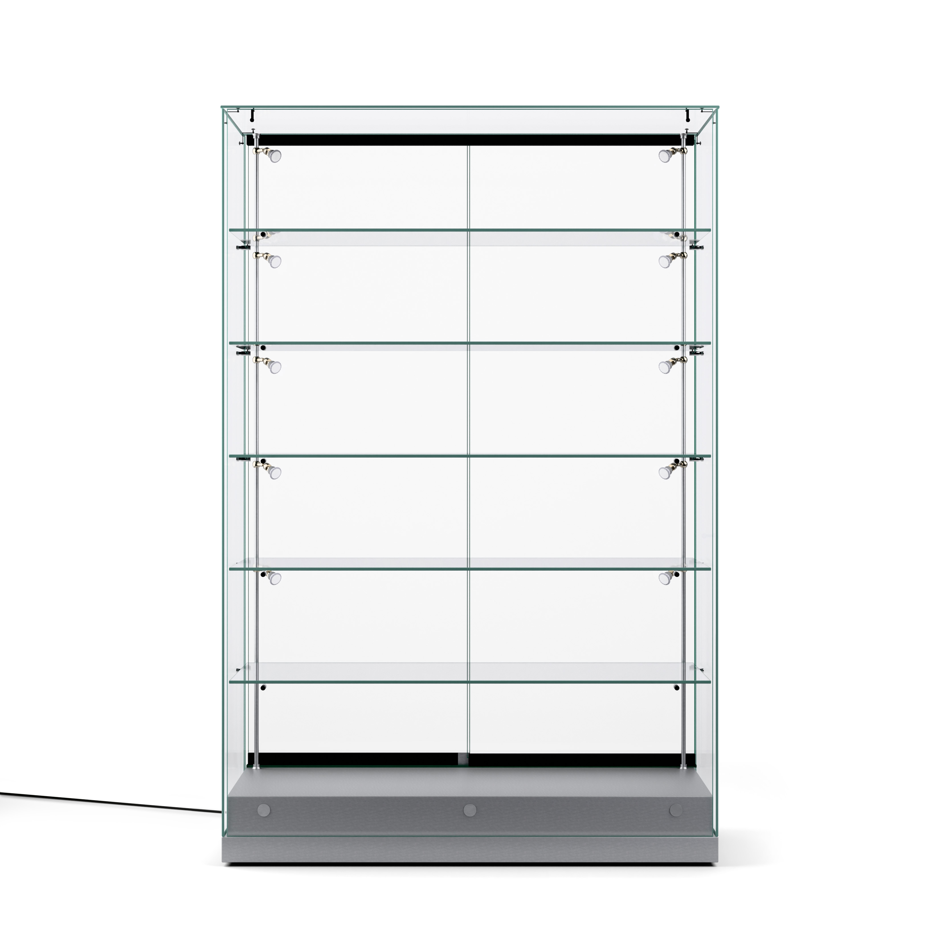Wide LED Display Cabinet | Electrical Cord with On/Off Switch | Displays2Go