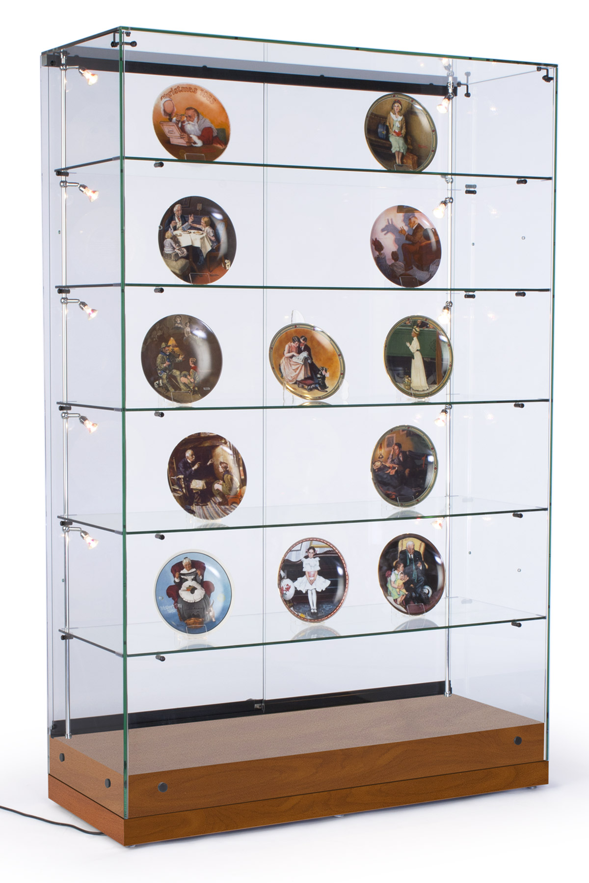Vertically Lit Display Case | Illuminated Glass Cabinet | Displays2Go