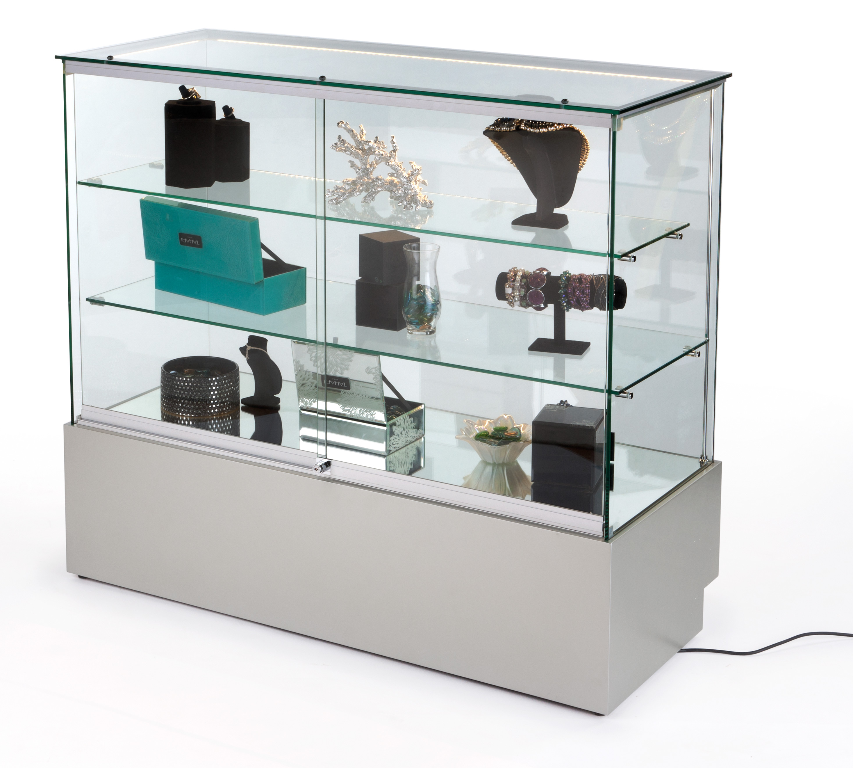 LED Backlit Jewelry Display Case - Full Vision | Displays2Go