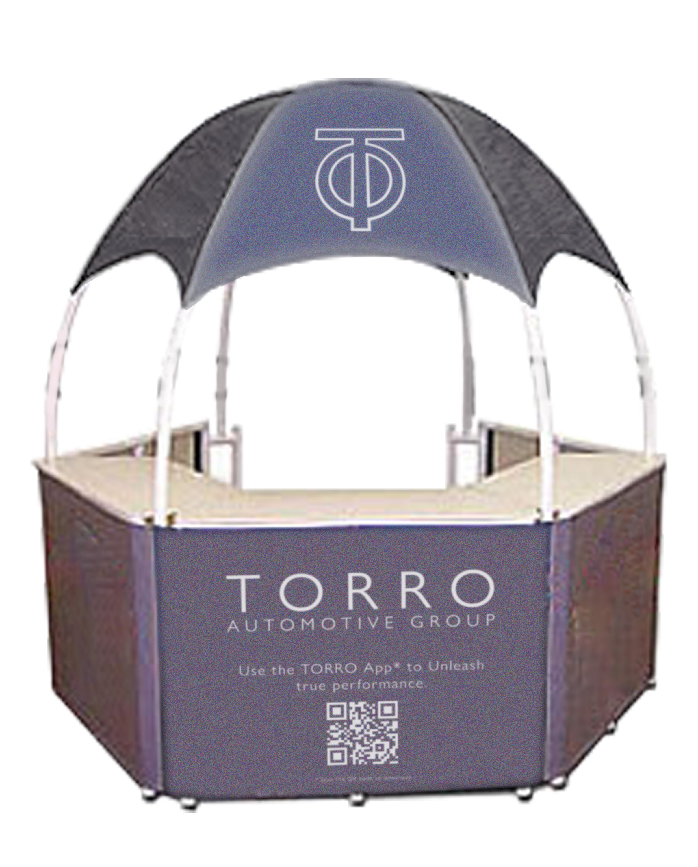 Portable Hexagonal Booth | Custom Graphics Printing | Displays2go