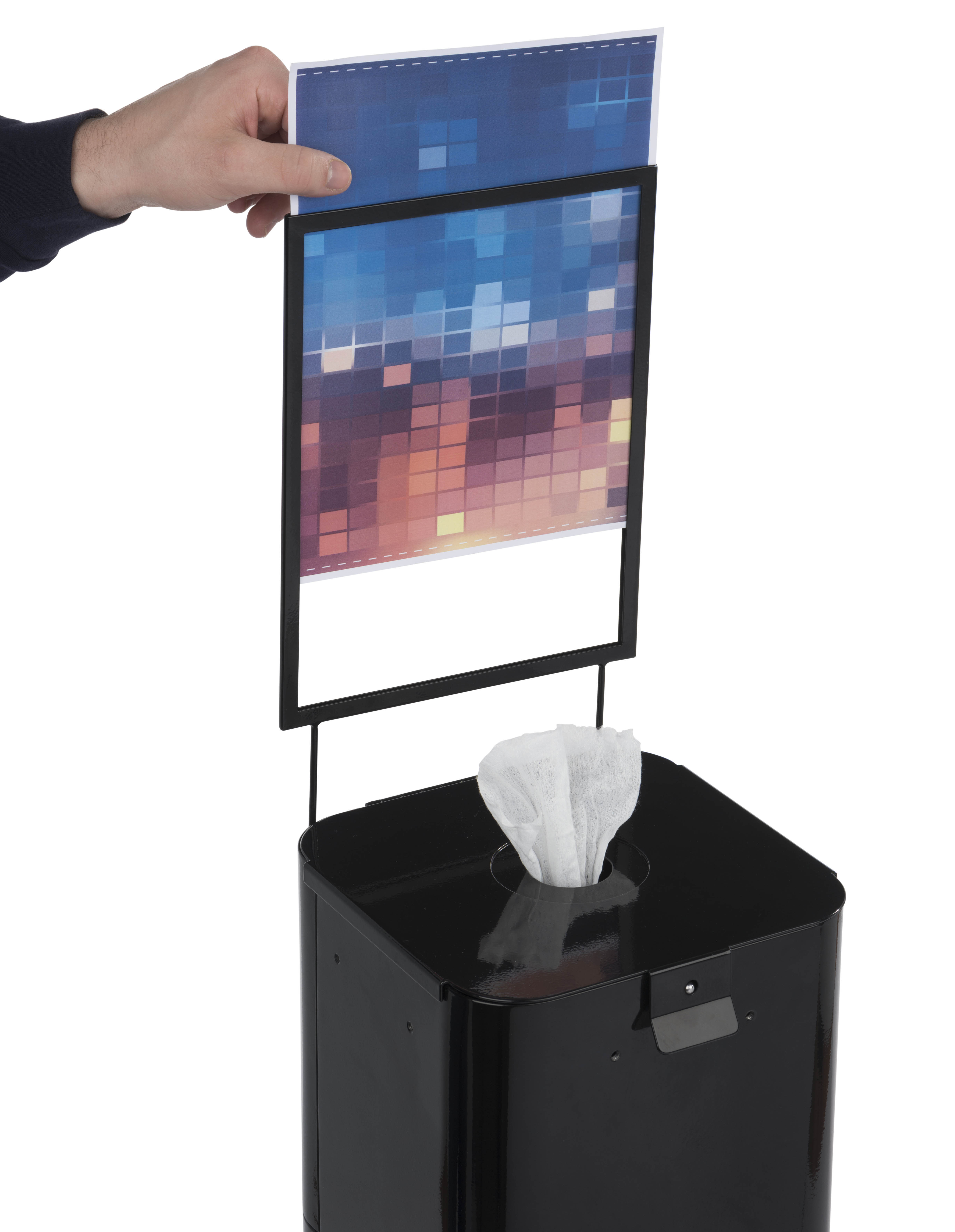 Disinfectant Wipes Dispenser | Slide-in Portrait Sign Frame | Displays2Go