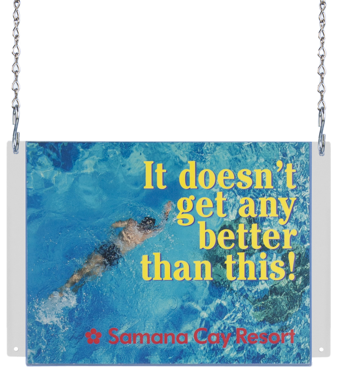 Suspended Signs | Acrylic Ceiling Hanging Kits - S-Chain | Displays2Go