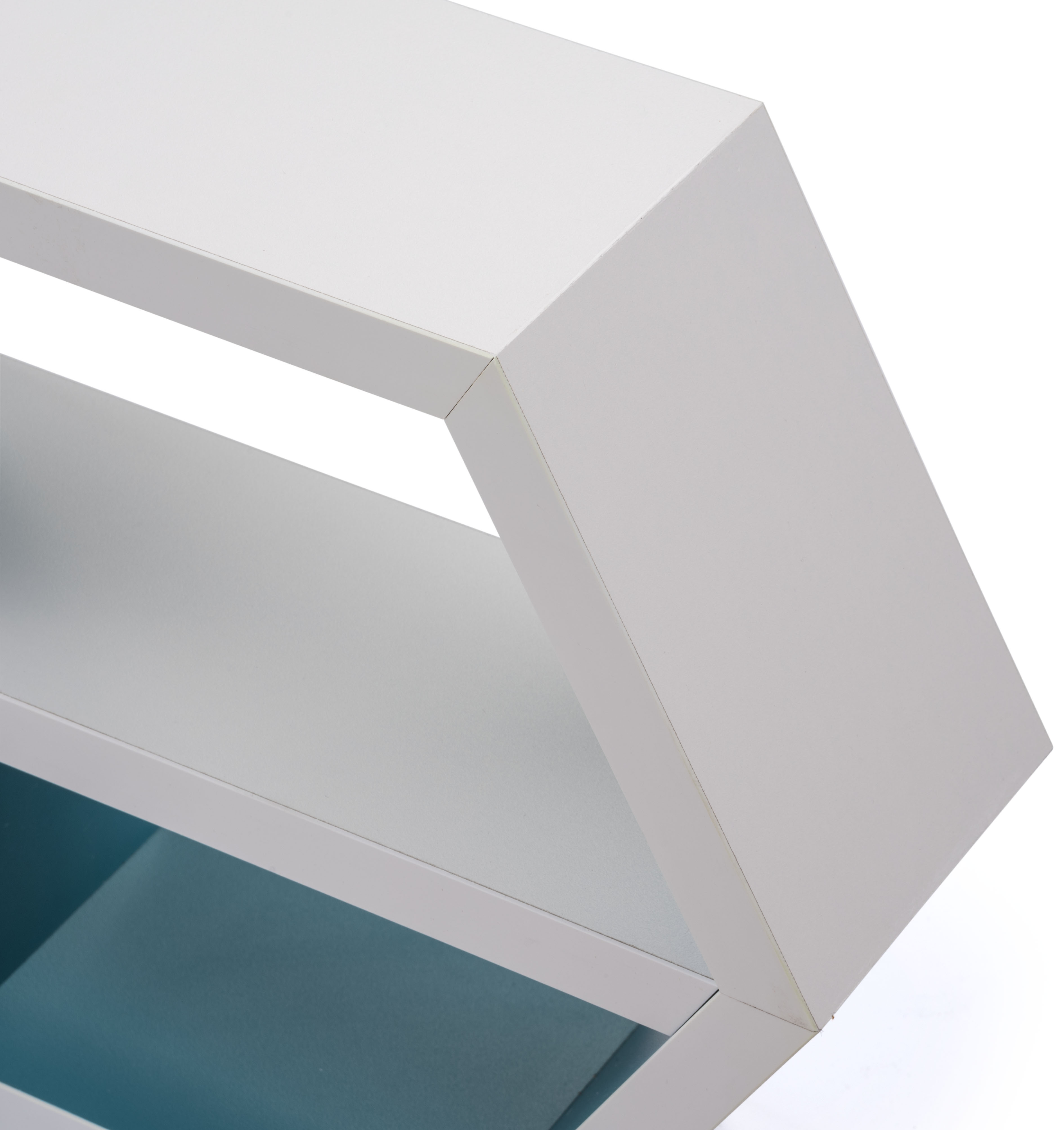 White Hexagon Shelf | Wall Mounted with Hardware Included | Displays2Go