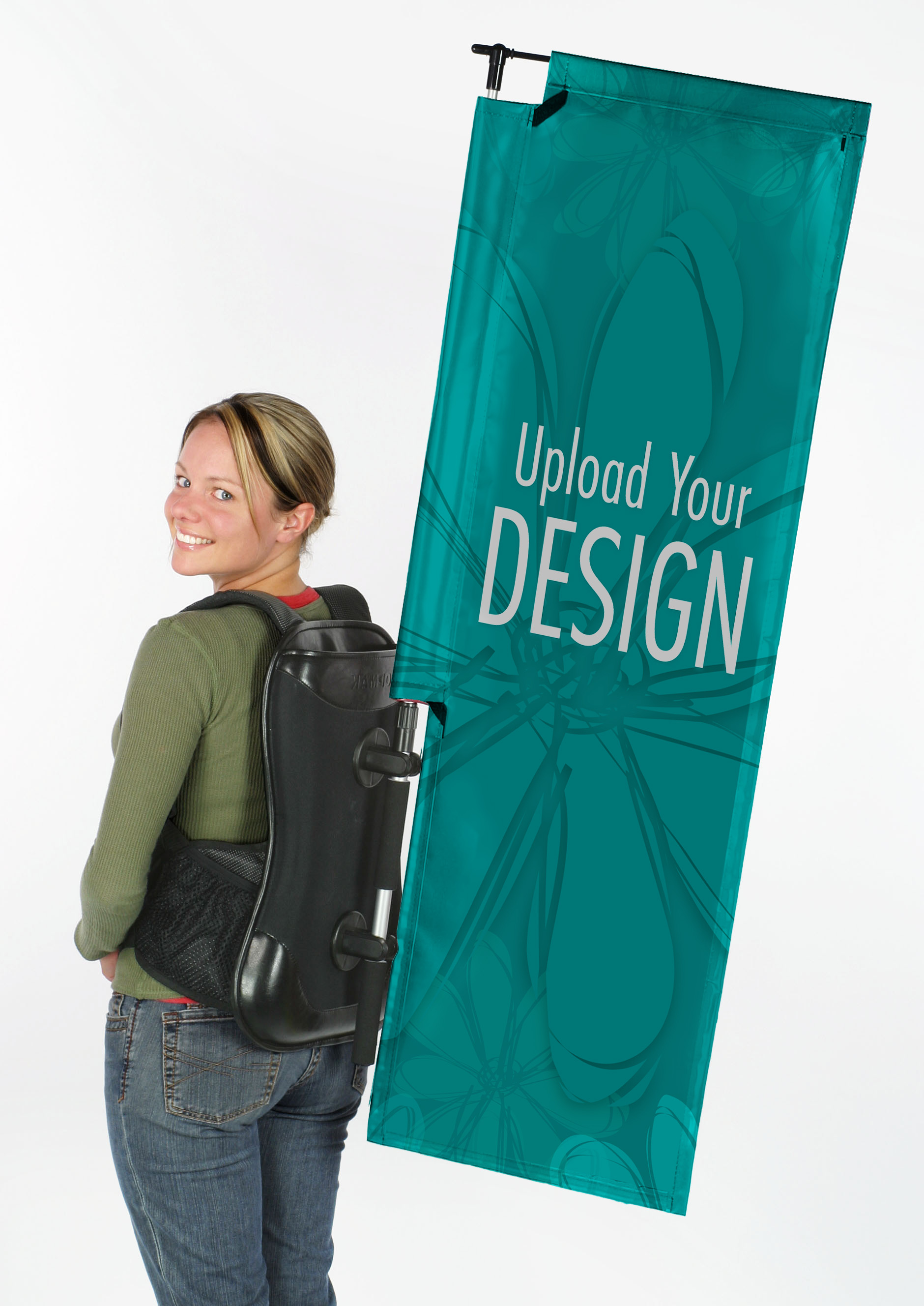Walking Flag Backpack Set | Custom Double-Sided Banner | Displays2Go