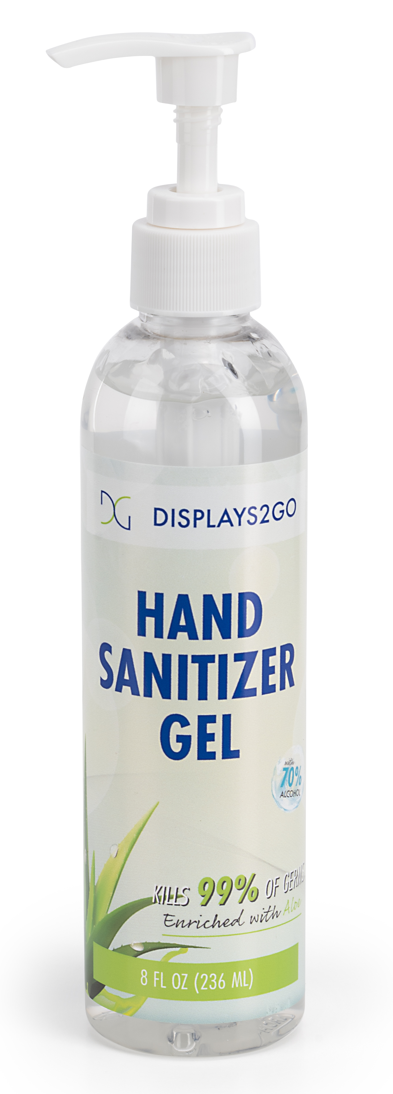 Hand Sanitizer Gel | BOGO Pack of (6) 8 oz Bottles | Displays2Go