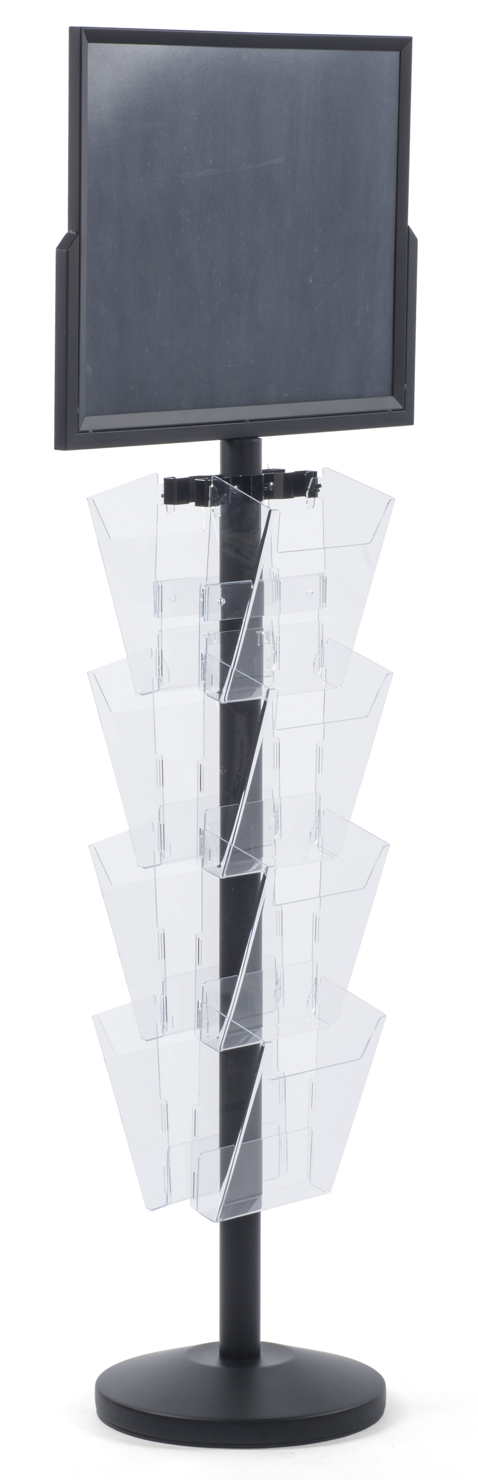 24” x 18” Sign Post with 8 Clear Literature Pockets | Displays2Go