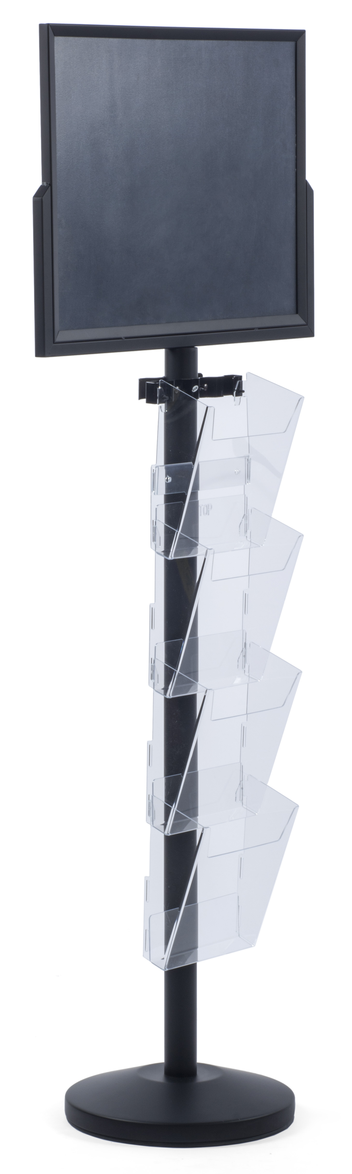 24” x 18” Sign Post with 4 Clear Literature Pockets | Displays2Go