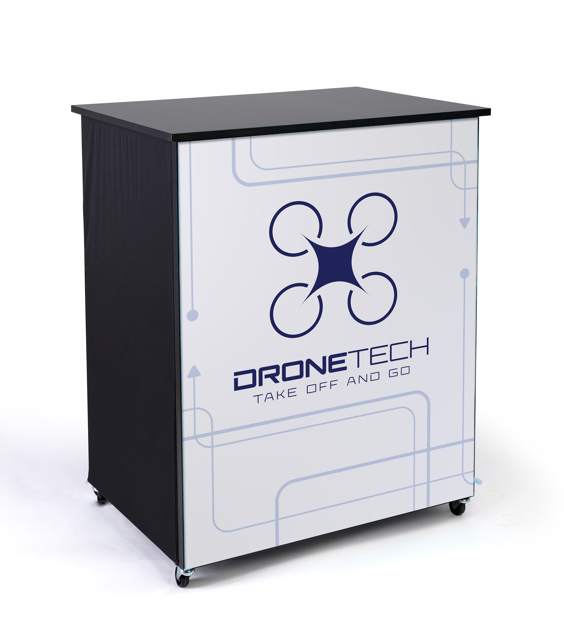 10' Trade Show Booth Kit | Backwall, Counter, & Table Cover | Displays2Go
