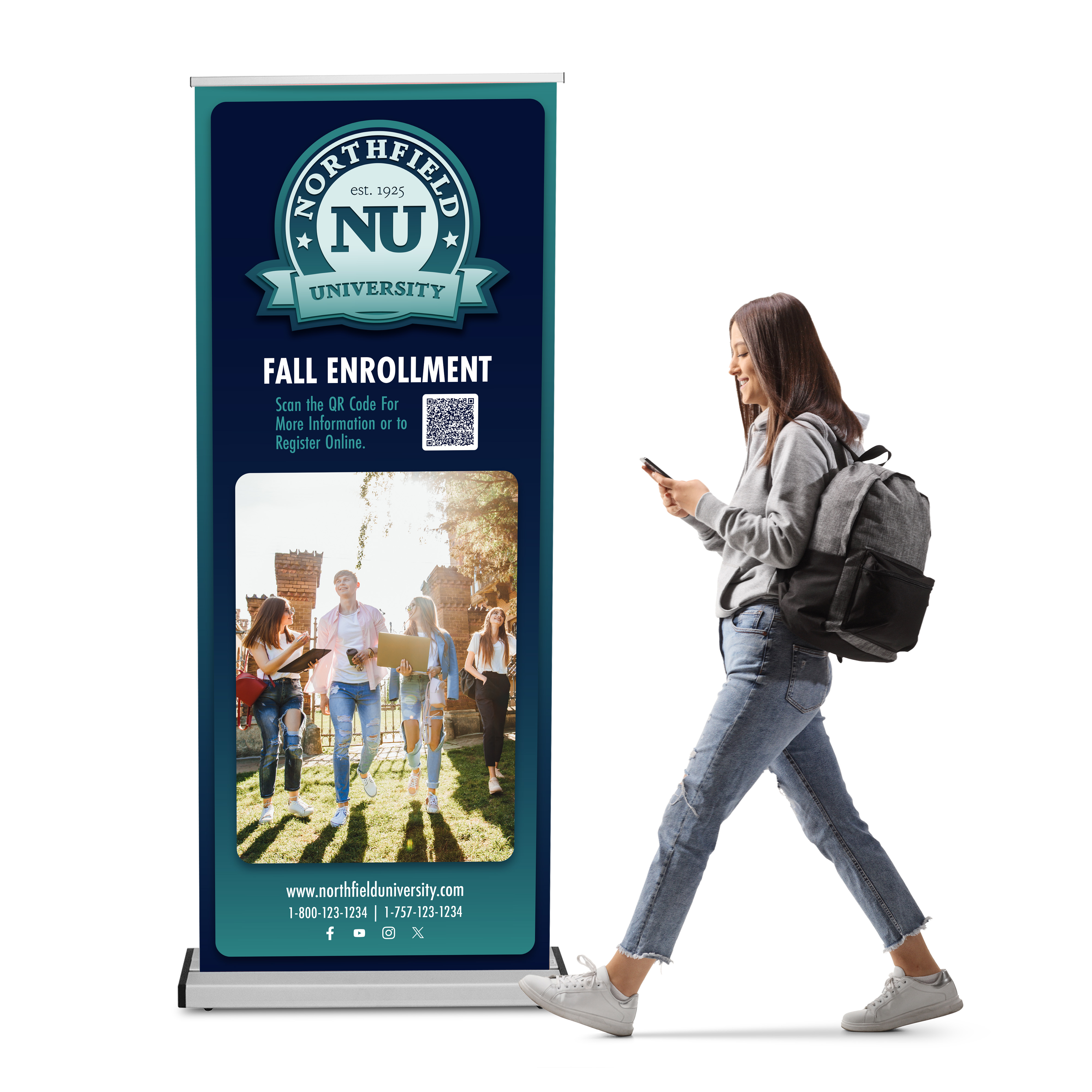 Edge Retractable Banner Stand | 33"x81" Retractable Banner | Displays2Go