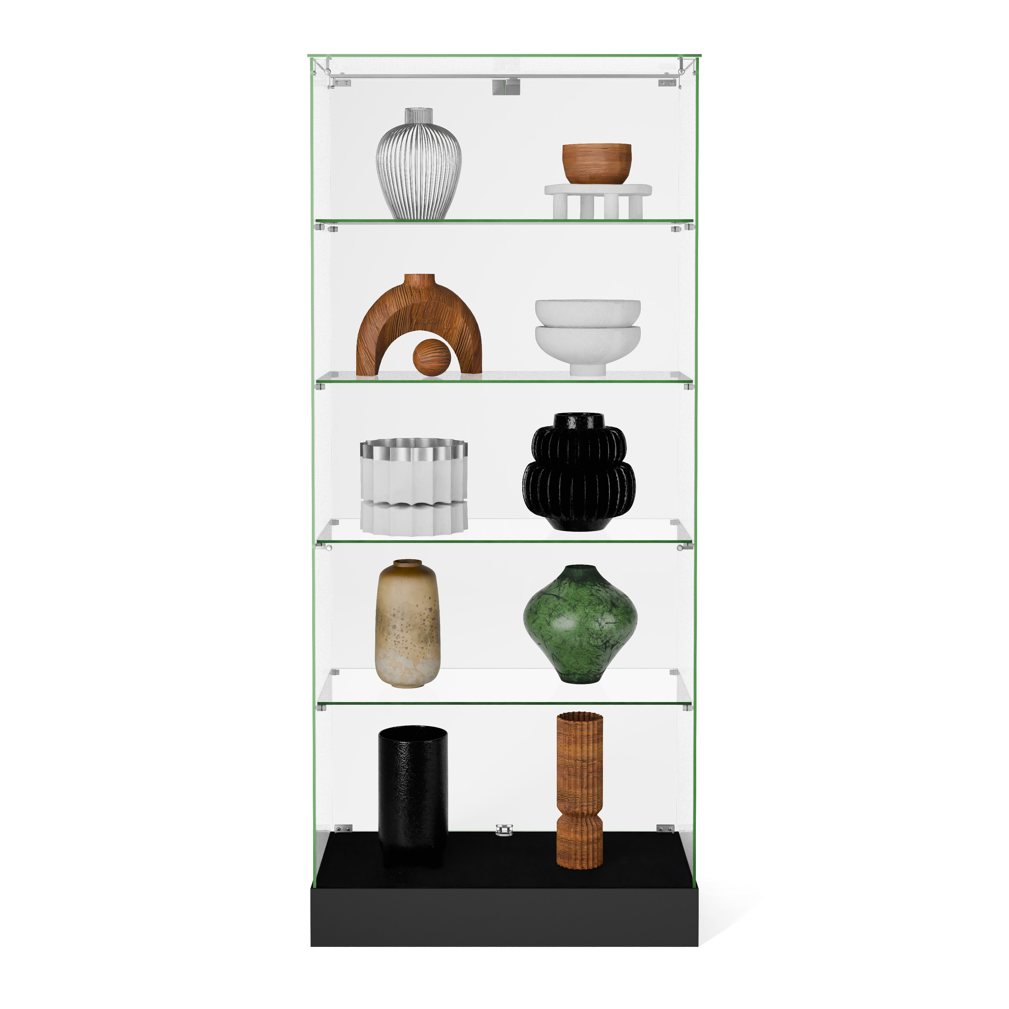 Tower Display | Frameless Tall Glass Showcase | Displays2Go