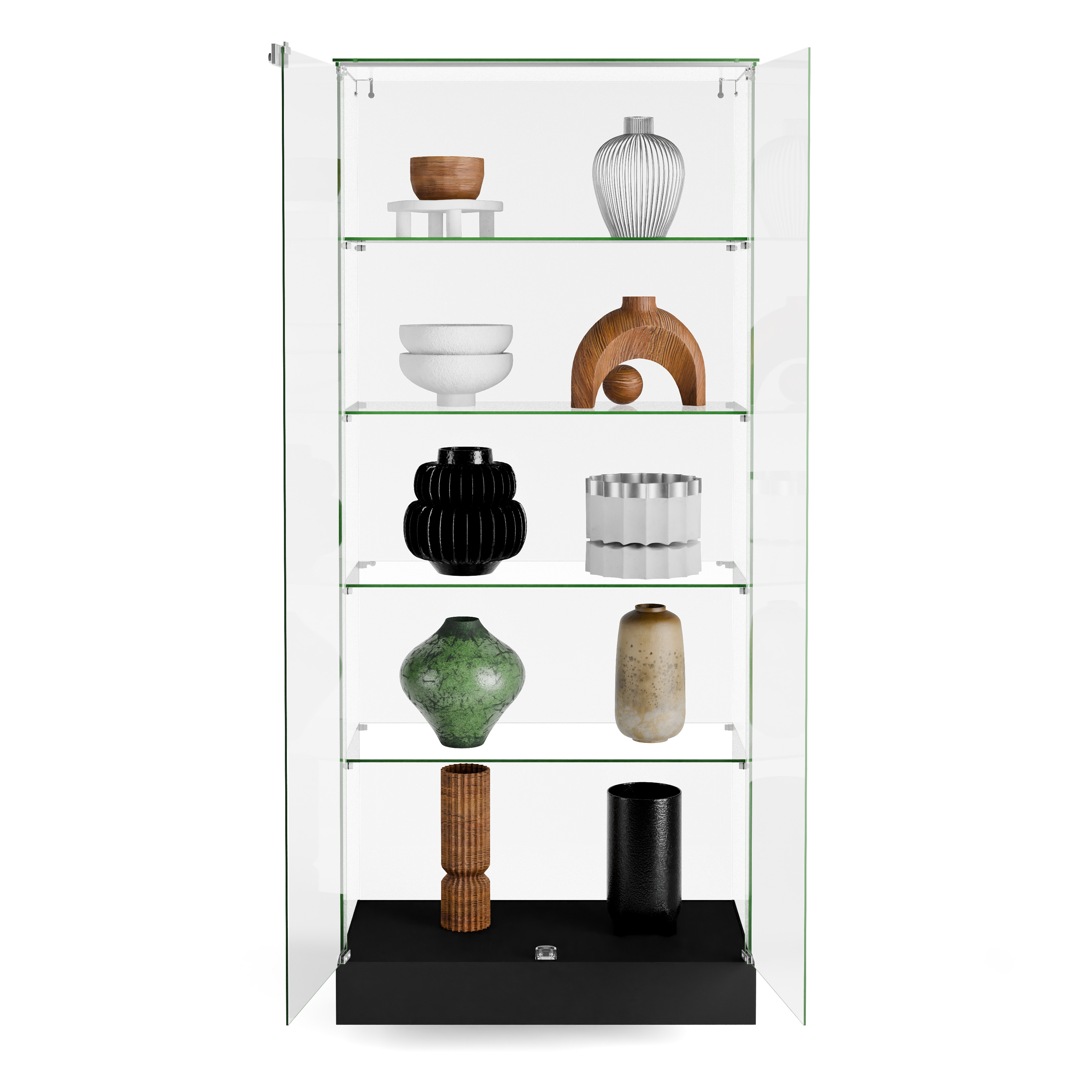 Tower Display | Frameless Tall Glass Showcase | Displays2Go