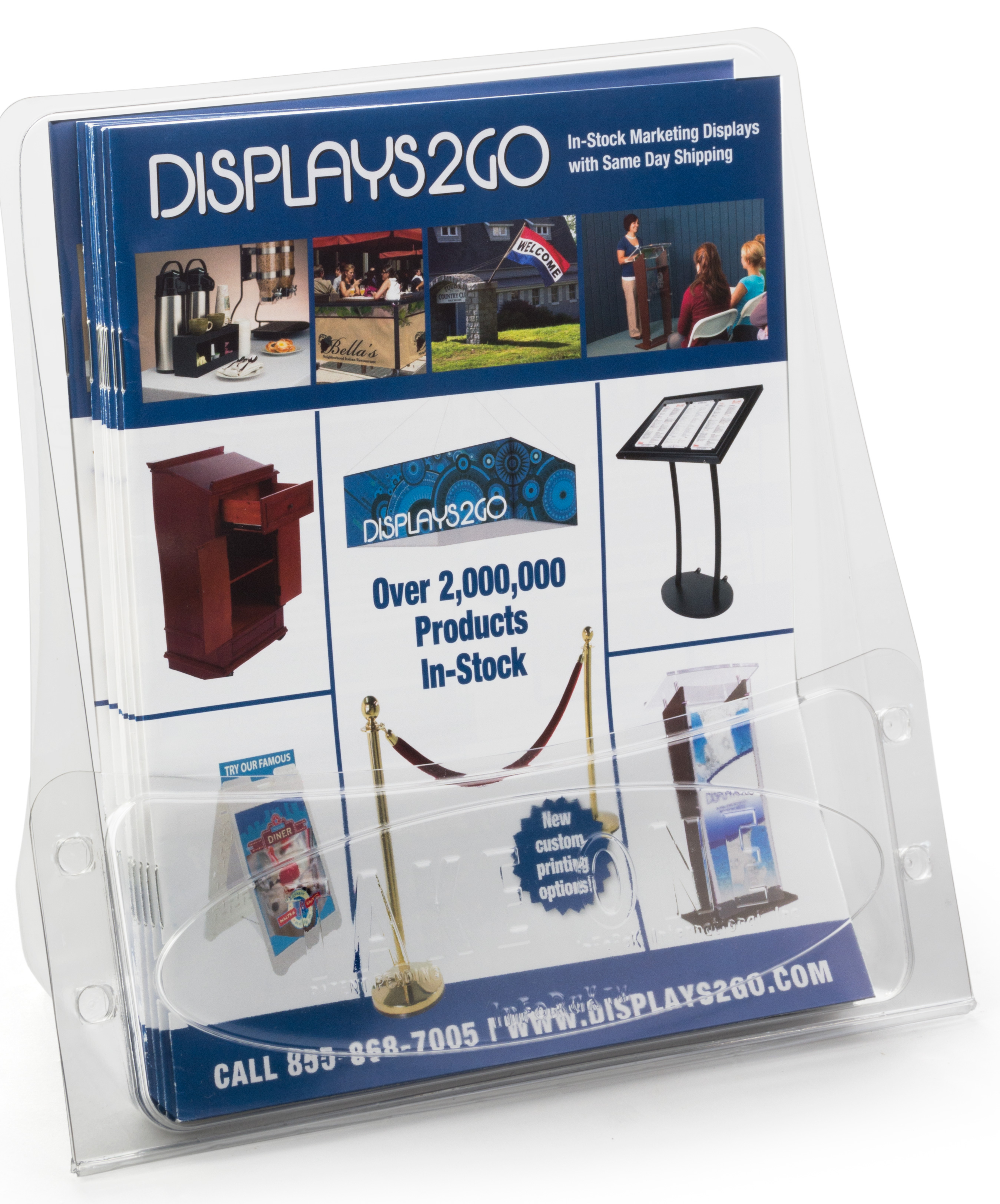 Clear Plastic Magazine Pocket | Features "Take-One" Message | Displays2Go