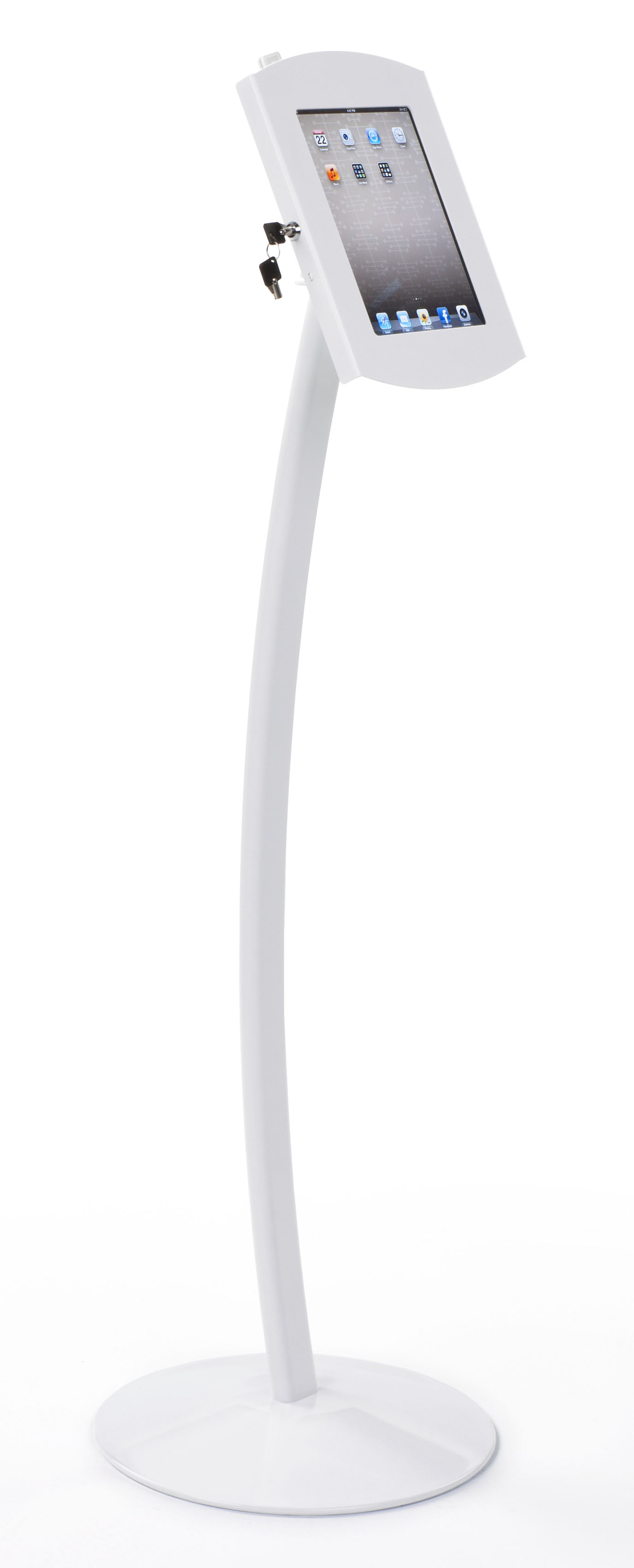 White Stand for iPad | Display Features Adjustable Angle | Displays2Go