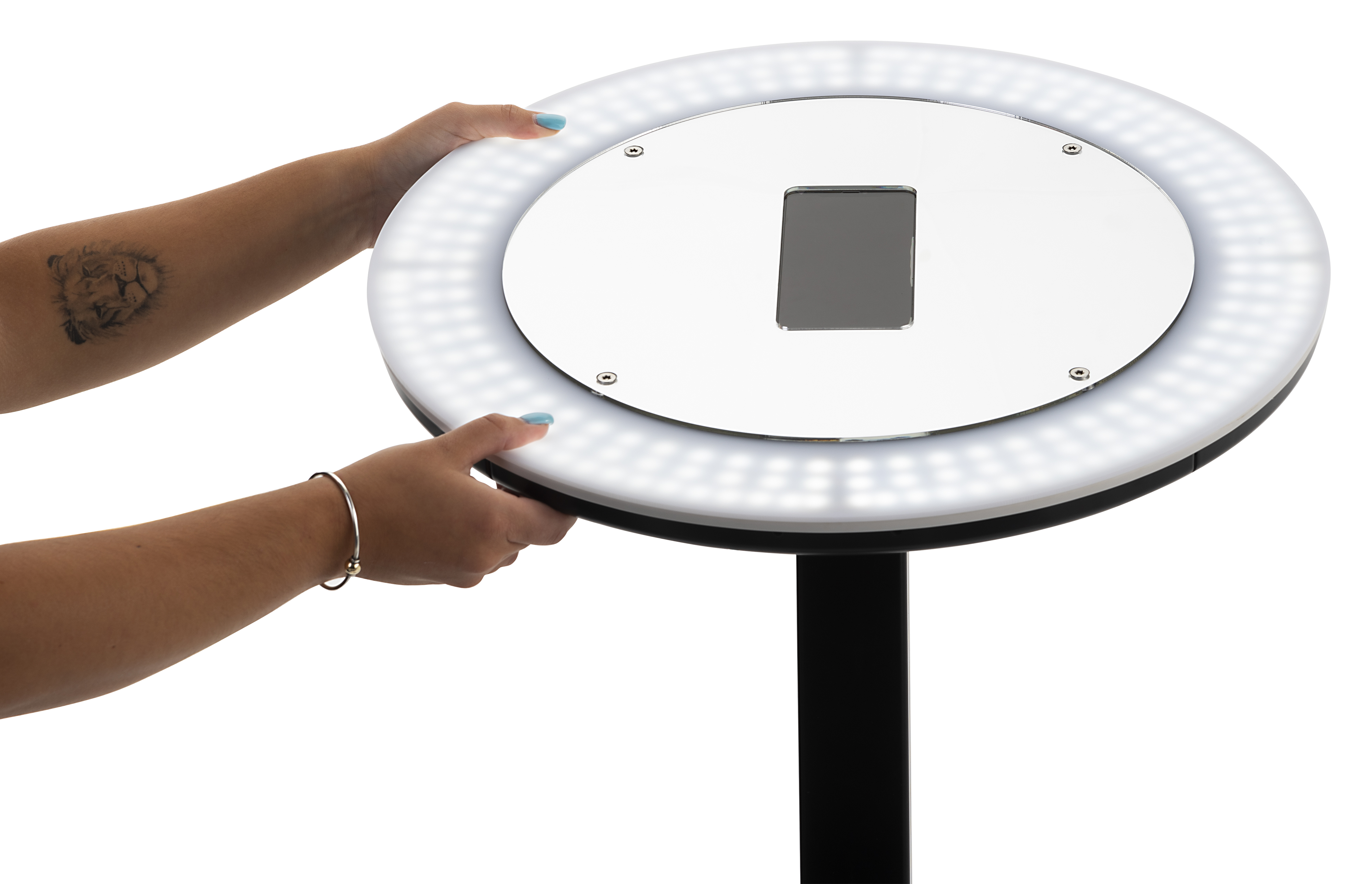 iPhone Photo Booth Station with Ring Light | Adjustable Stand | Displays2Go