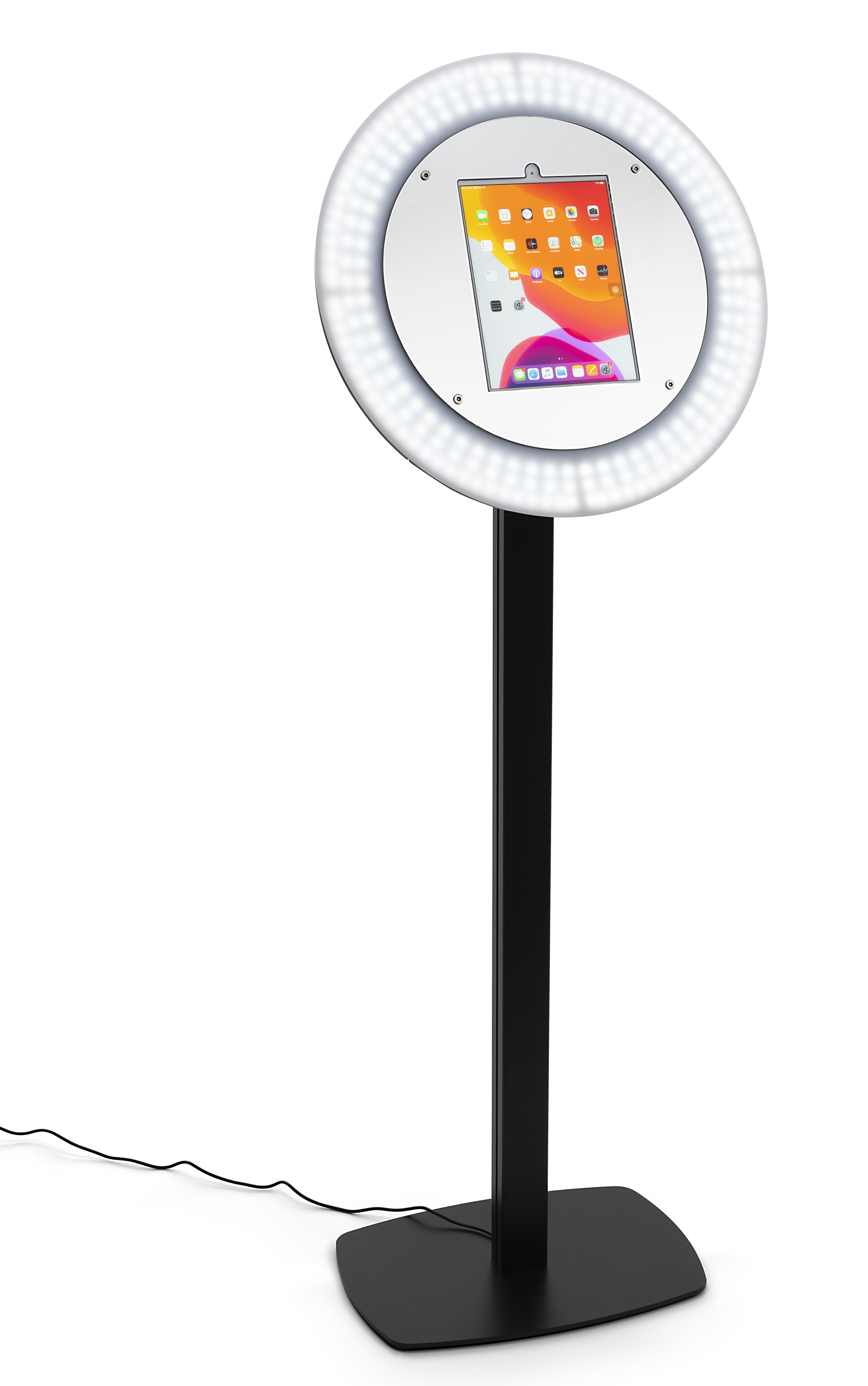 Tablet Photo Booth Stand | Tiltable LED Light Ring | Displays2Go