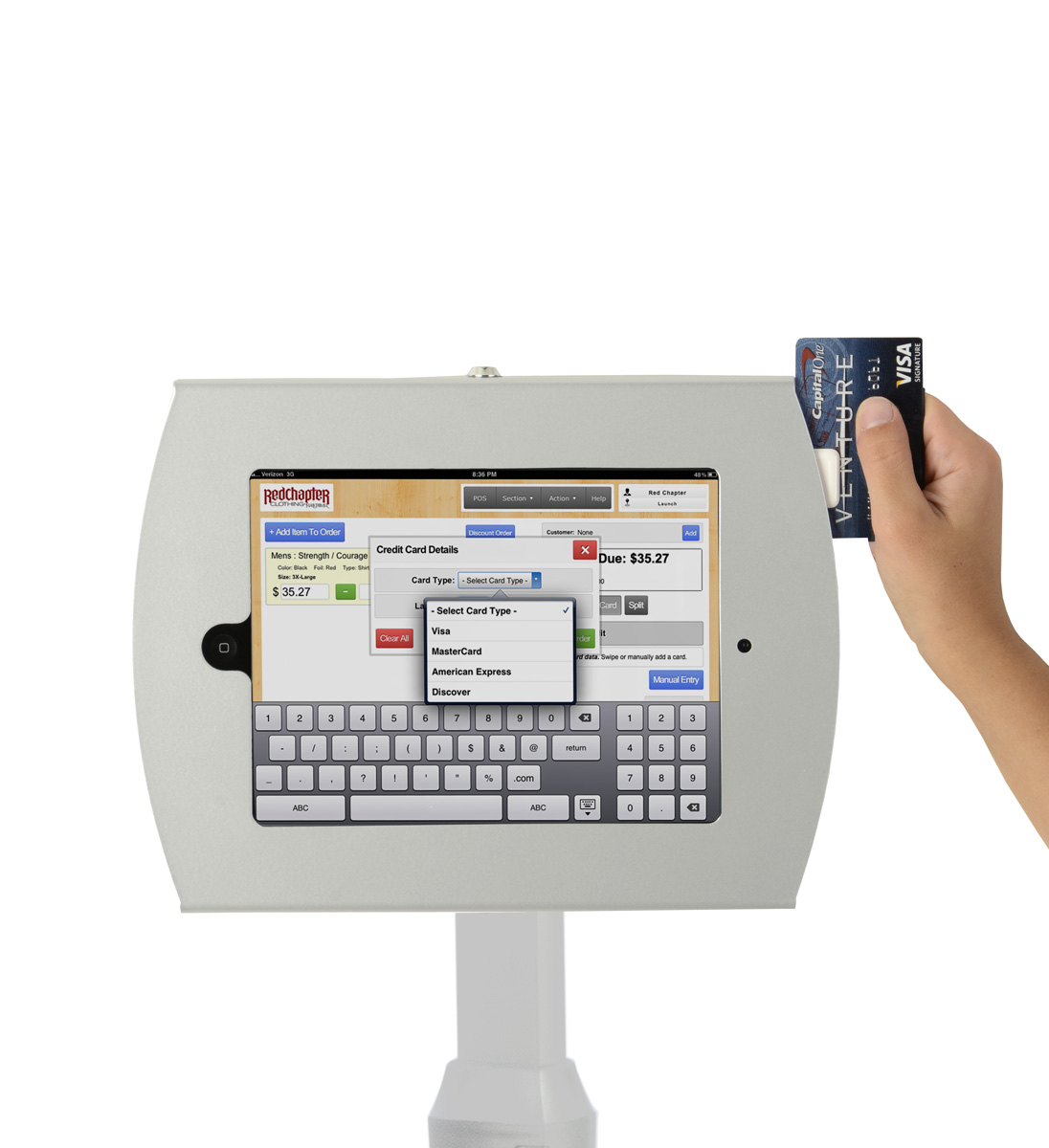 iPad Donation Kiosk | Square CC Reader Accessible | Displays2Go