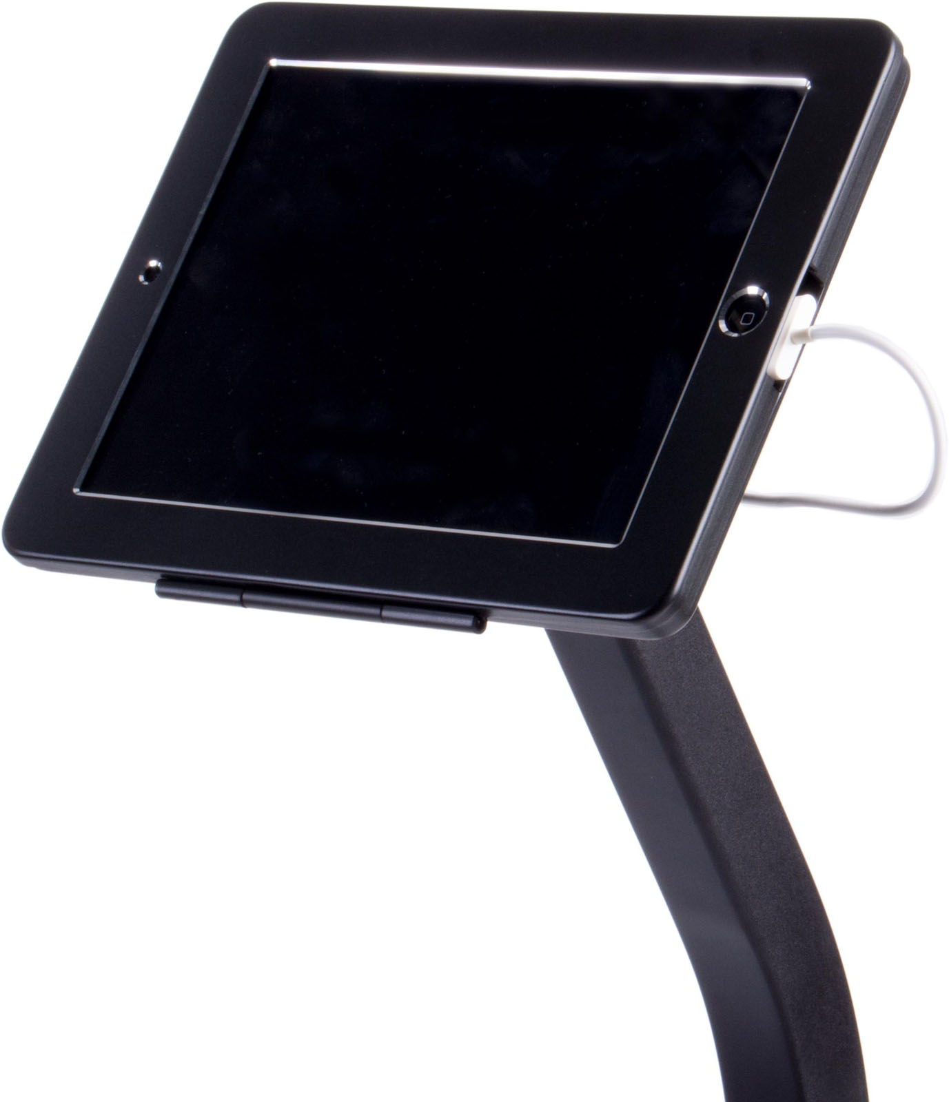 Black iPad Stand | Locking Enclosure with Integrated Charging | Displays2Go