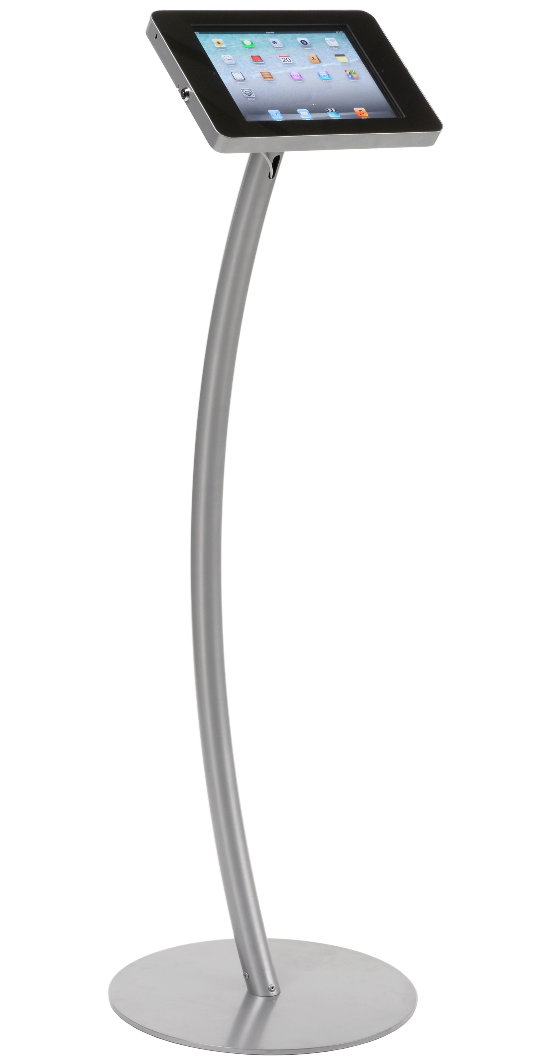 Commercial Tablet Stand | Curved iPad Enclosure Kiosk | Displays2Go