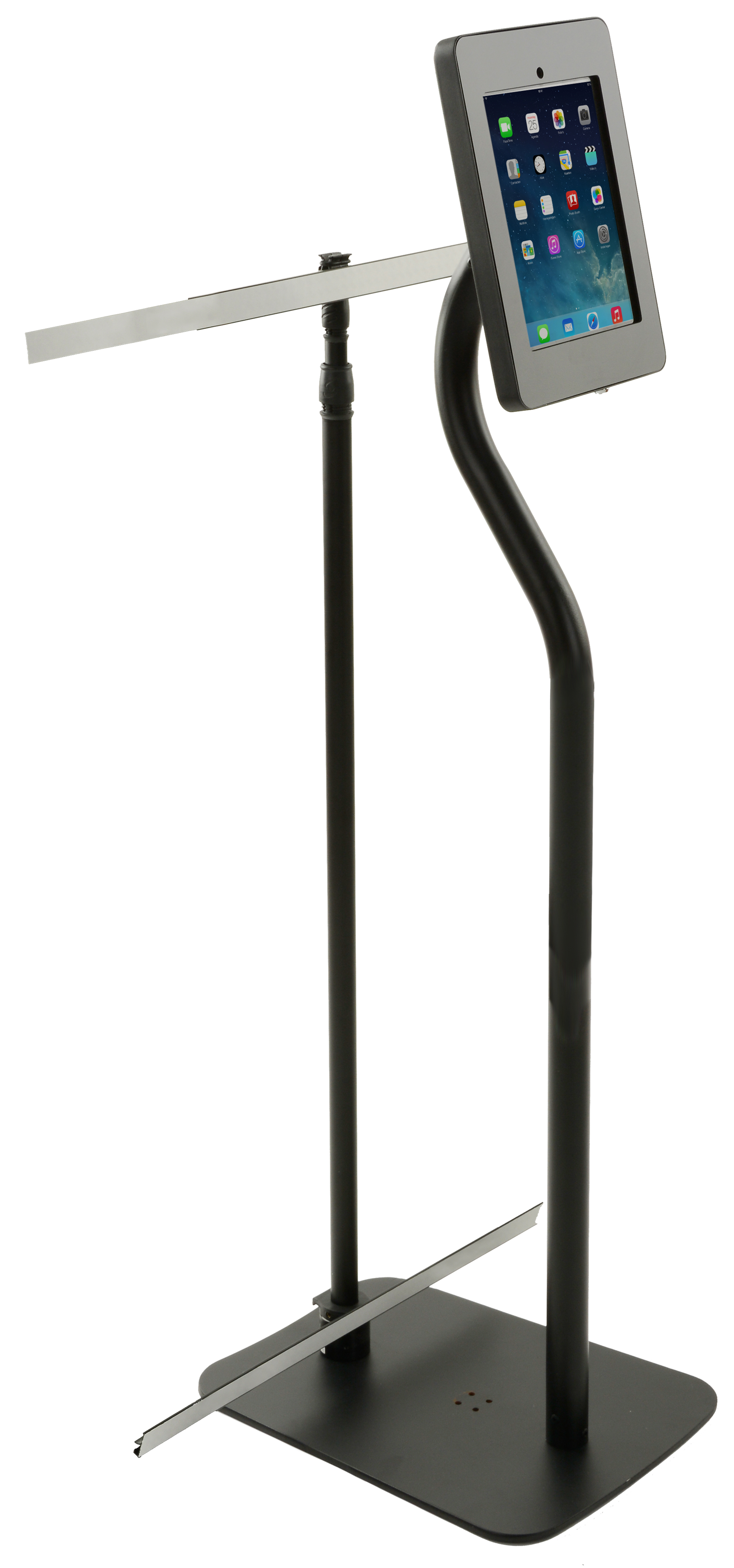 iPad Stand with Banner Hanger | Tilting & Rotating Enclosure | Displays2go