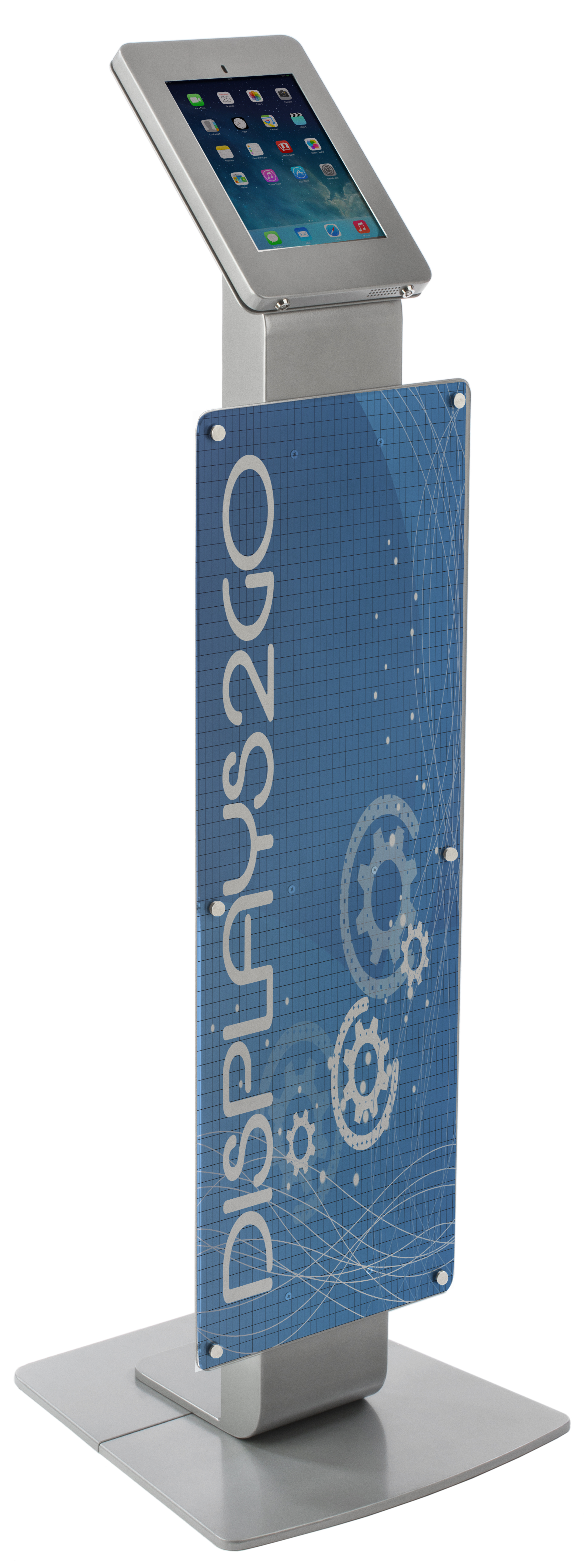 iPad Stand with Banner | Cable Management & Concealed Power Strip ...