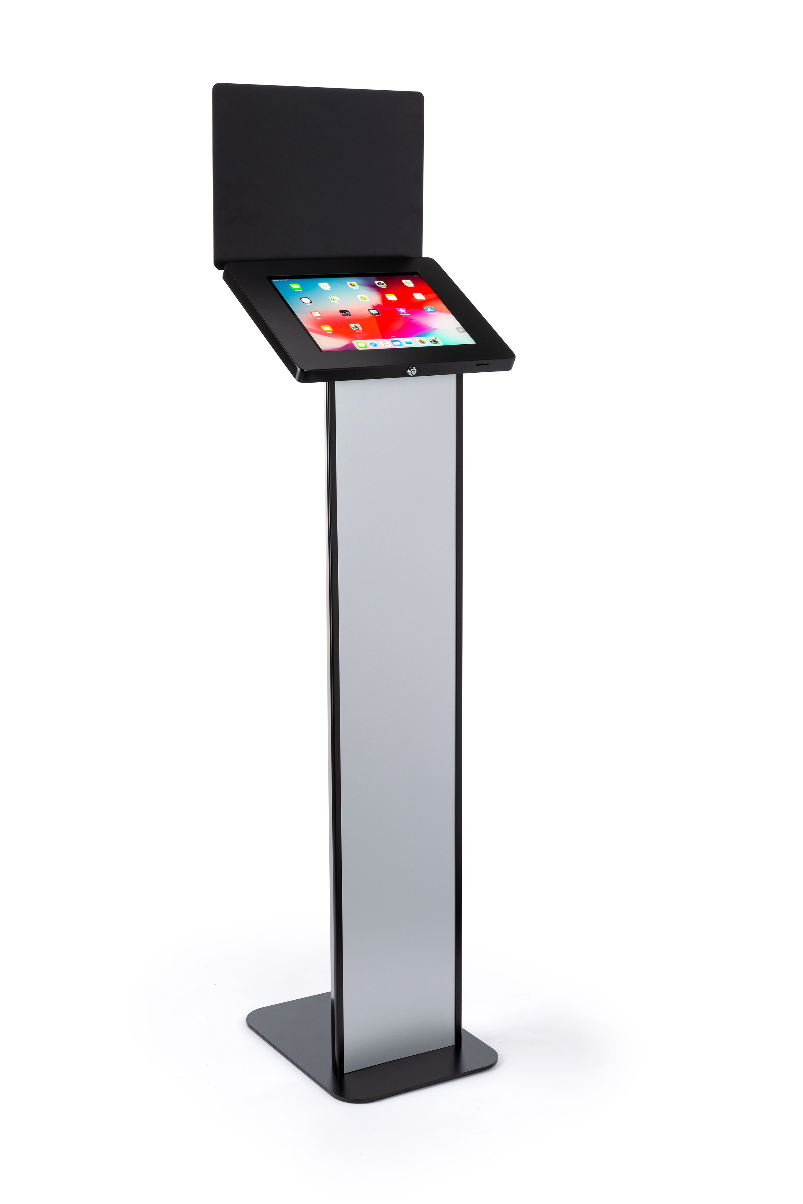 Customizable Tablet Info Kiosk | Metal Stand w/ Media Plate | Displays2Go