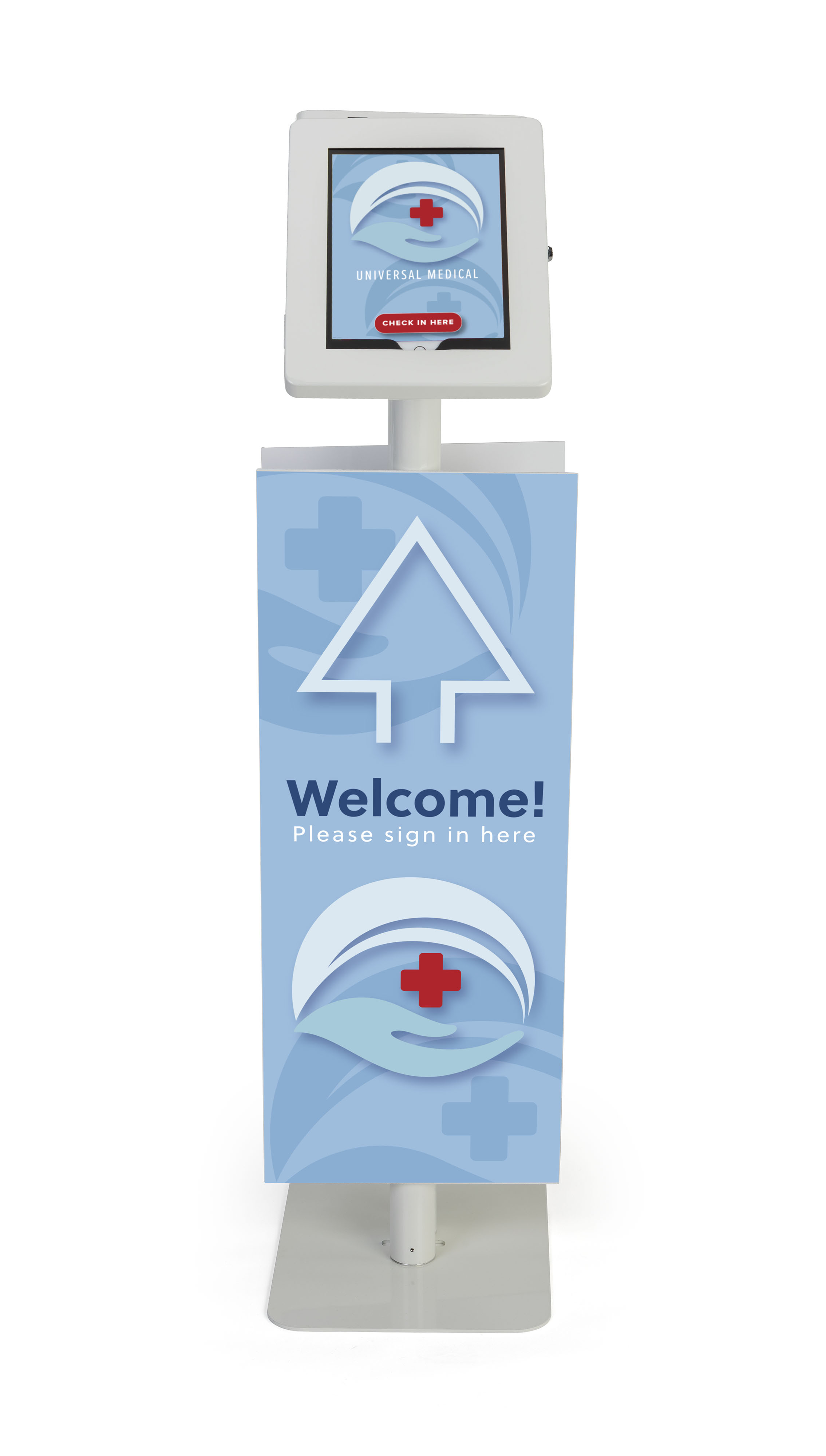 Adjustable Branded Dual Tablet Floor Stand | Custom UV Printing ...