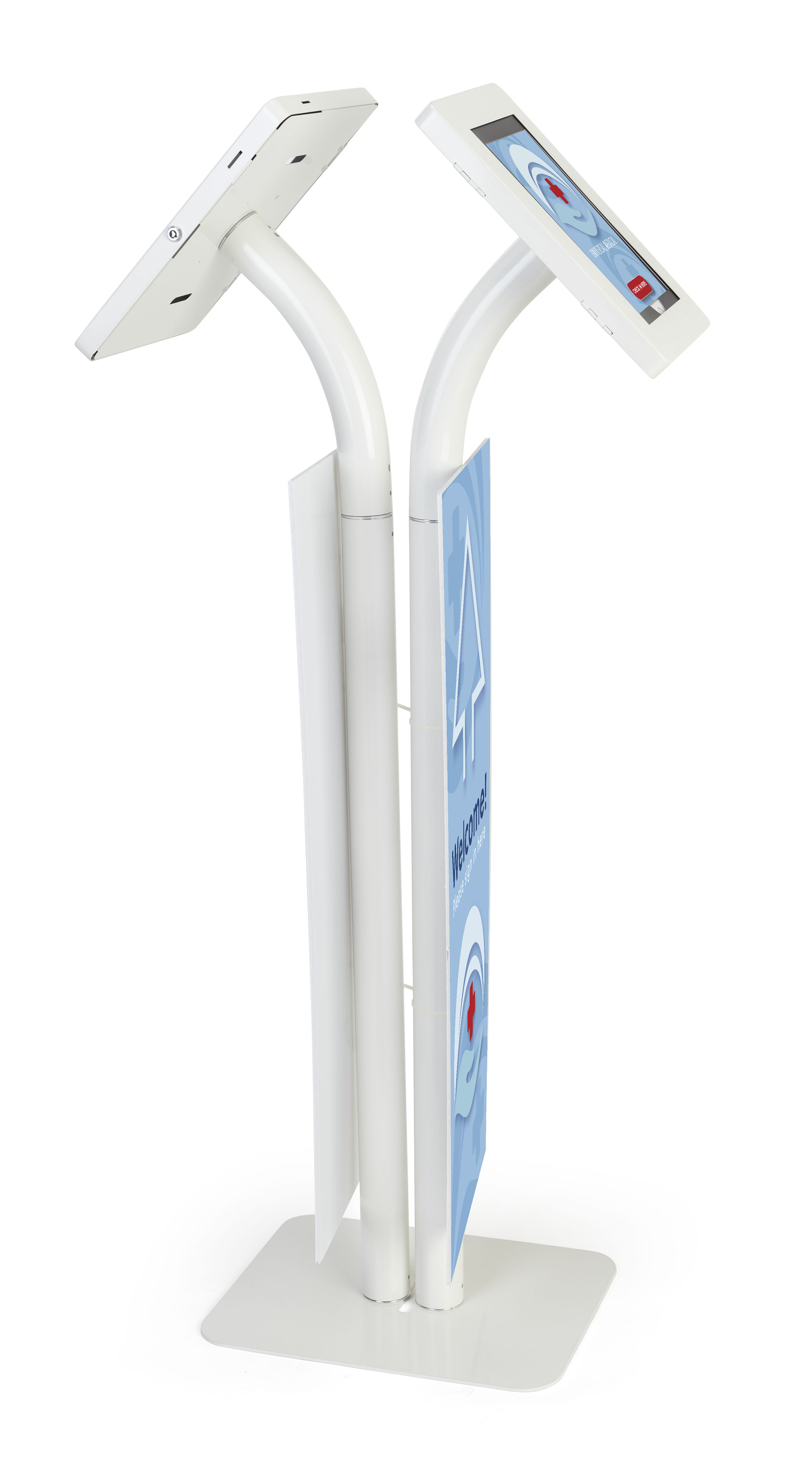 Adjustable Branded Dual Tablet Floor Stand | Custom UV Printing ...