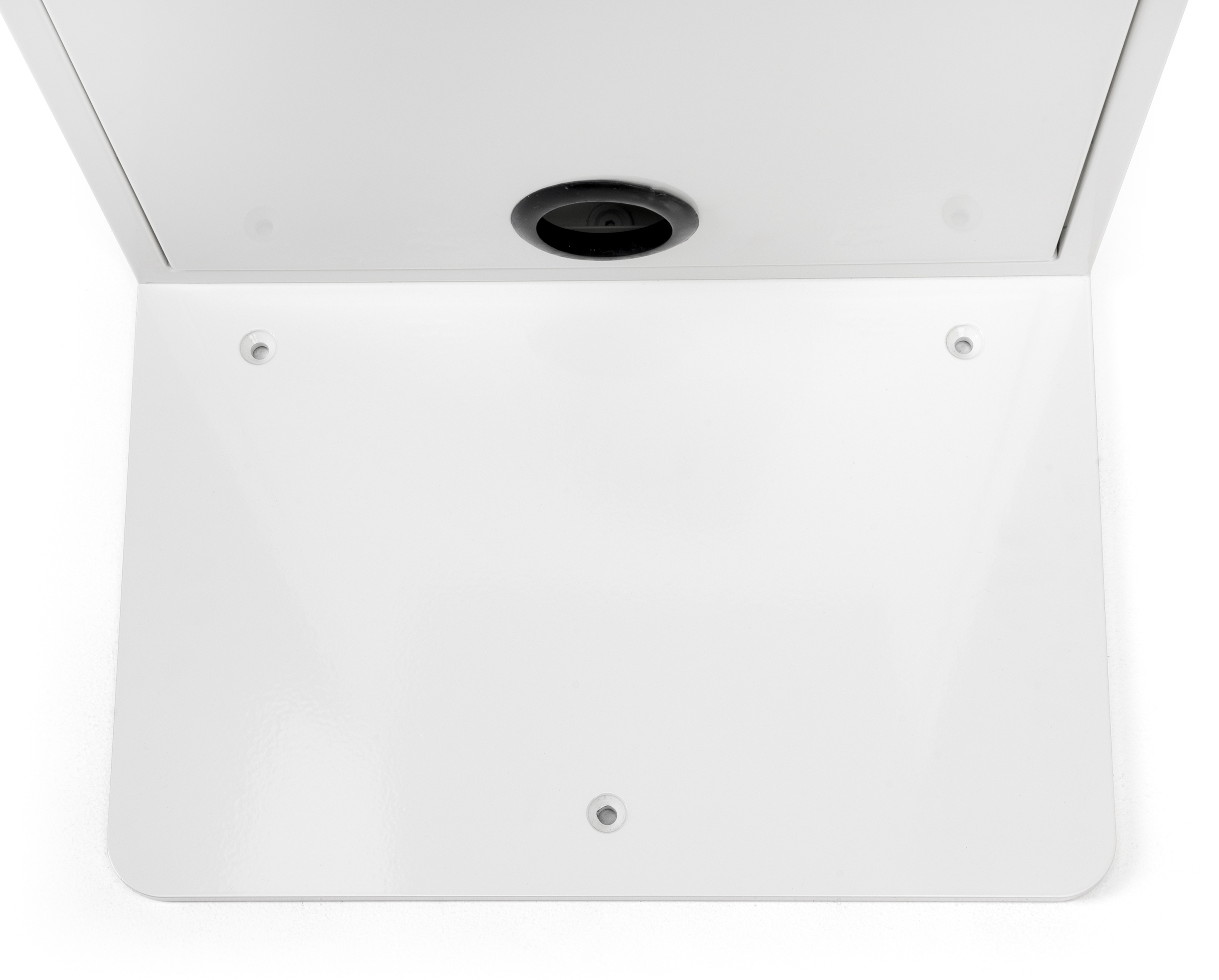 White iPad Floor Stand Kiosk | Stable Standalone Tablet Lock Box ...