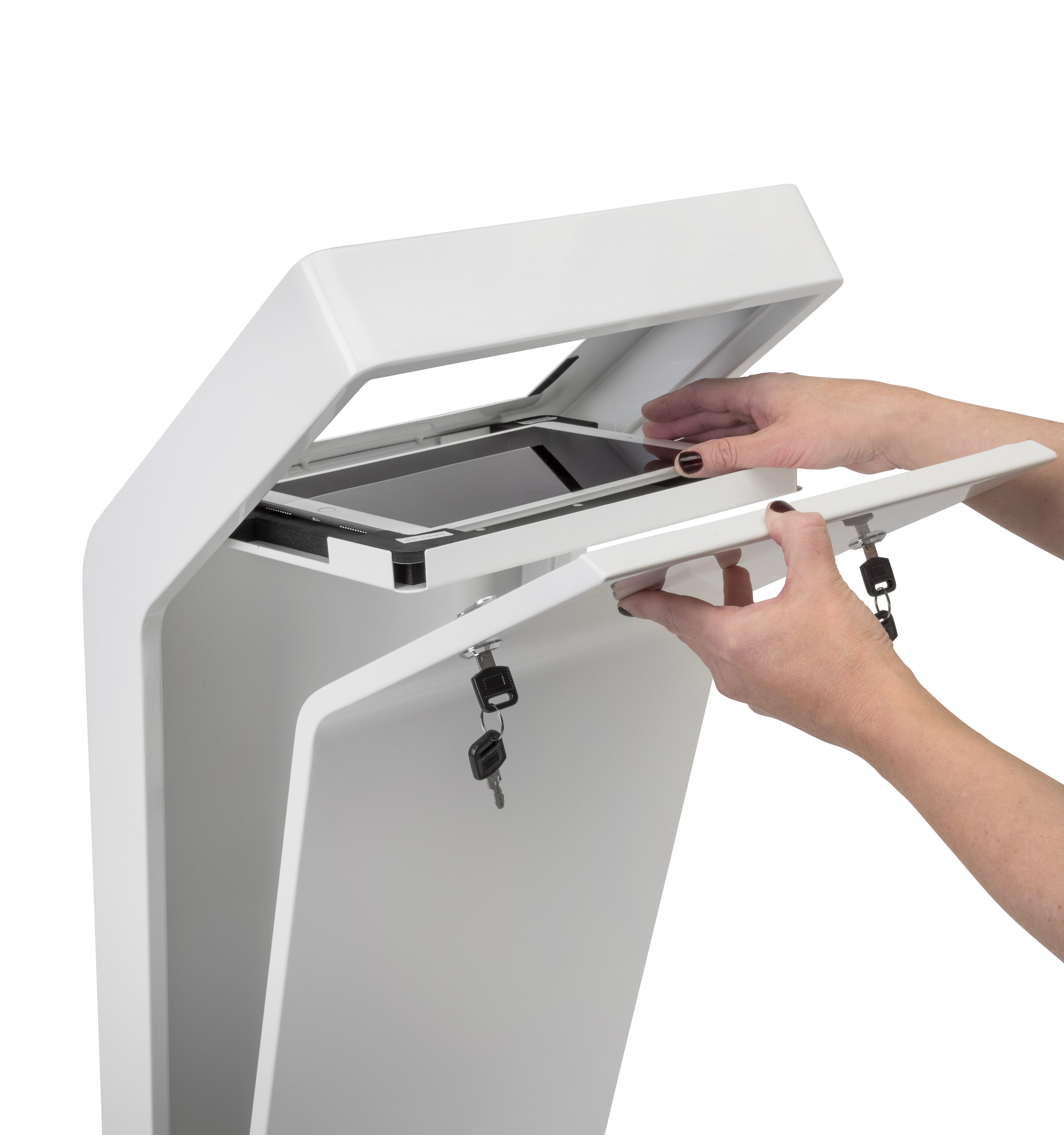 Floor Stand for Tablet | Secure Freestanding Kiosk with 2 Locks ...