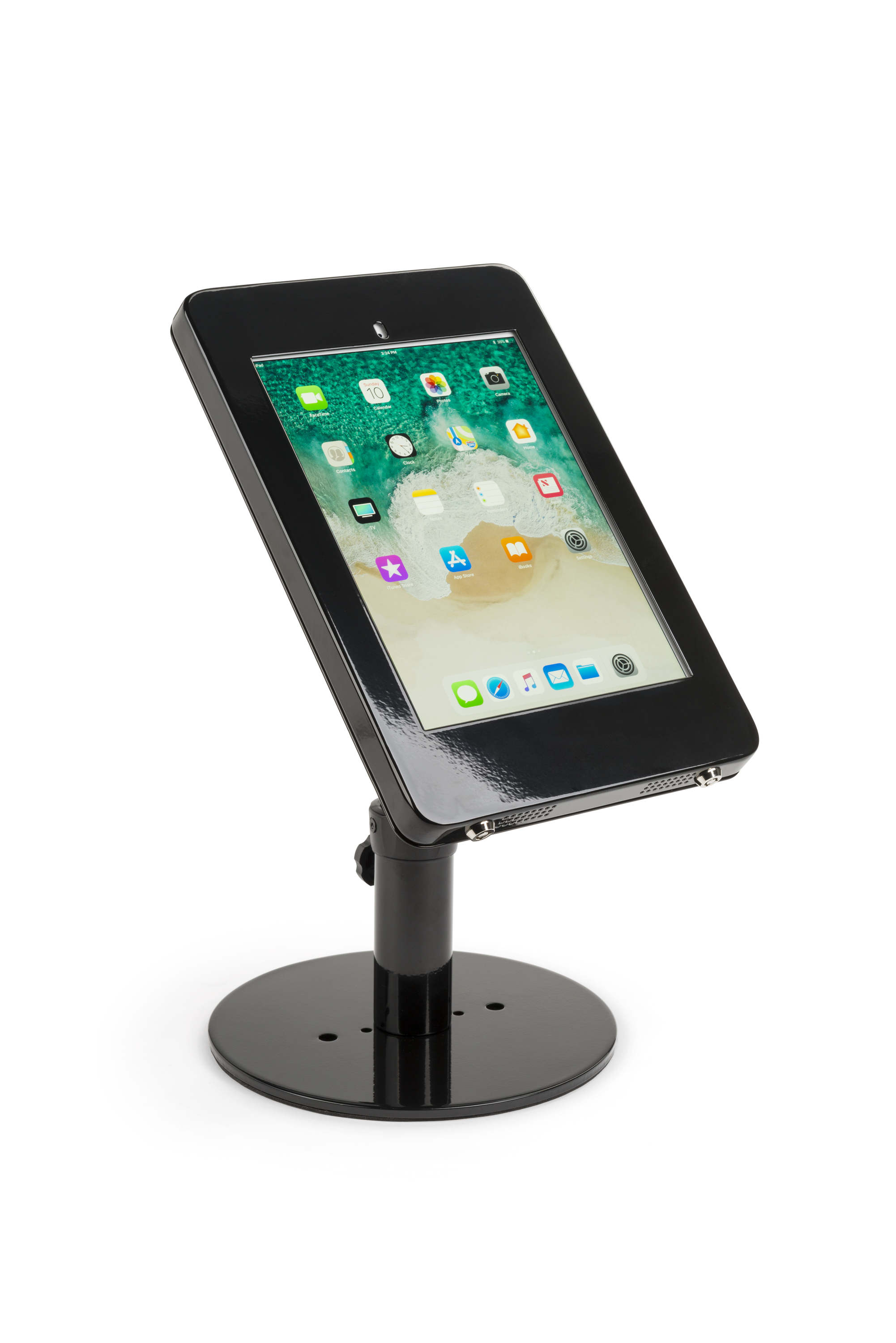 Countertop Locking iPad Pro Tablet Stand | Black Steel Frame | Displays2Go