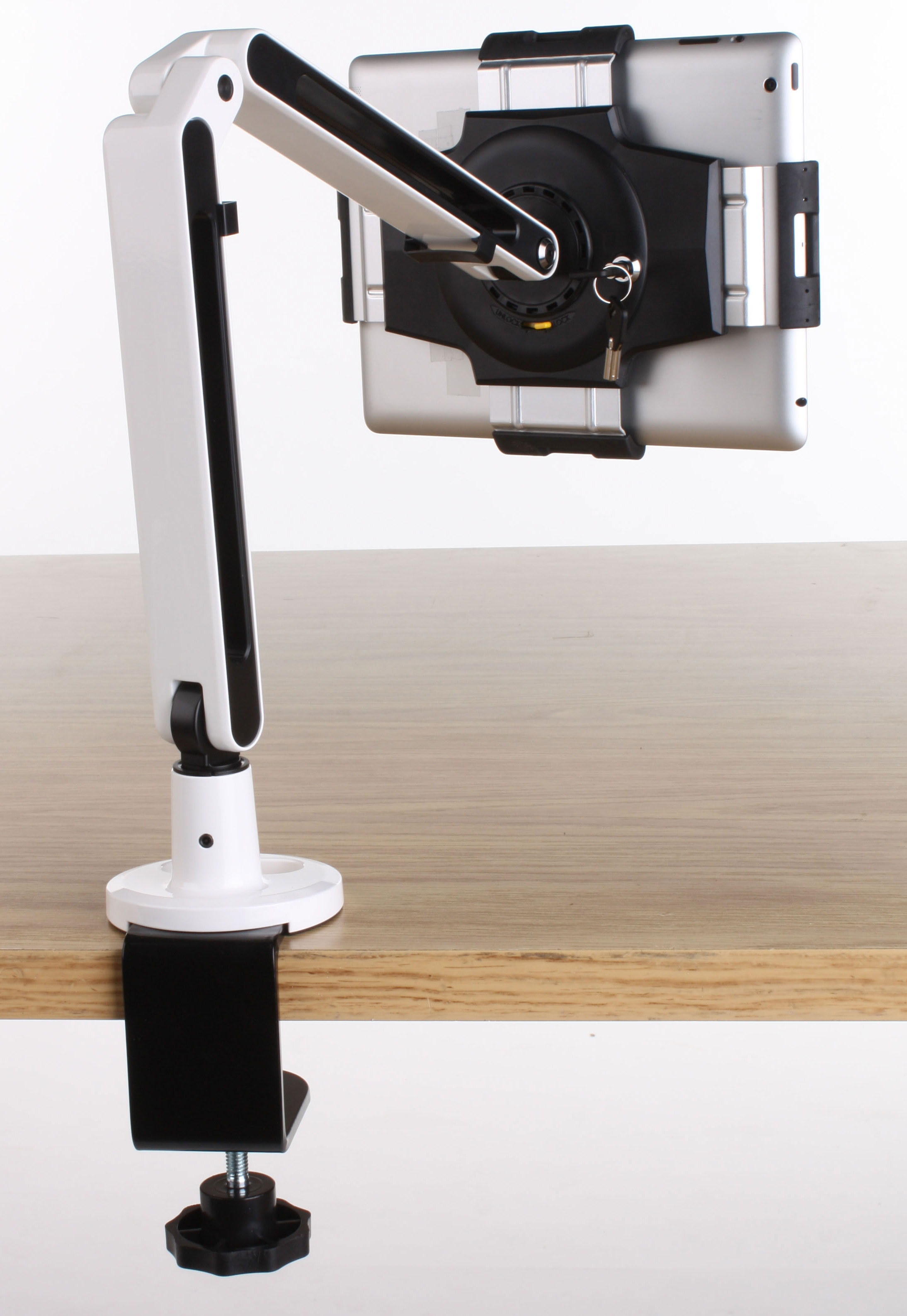 iPad Desk Mount | Maneuverable Dual Bending Arms | Displays2Go