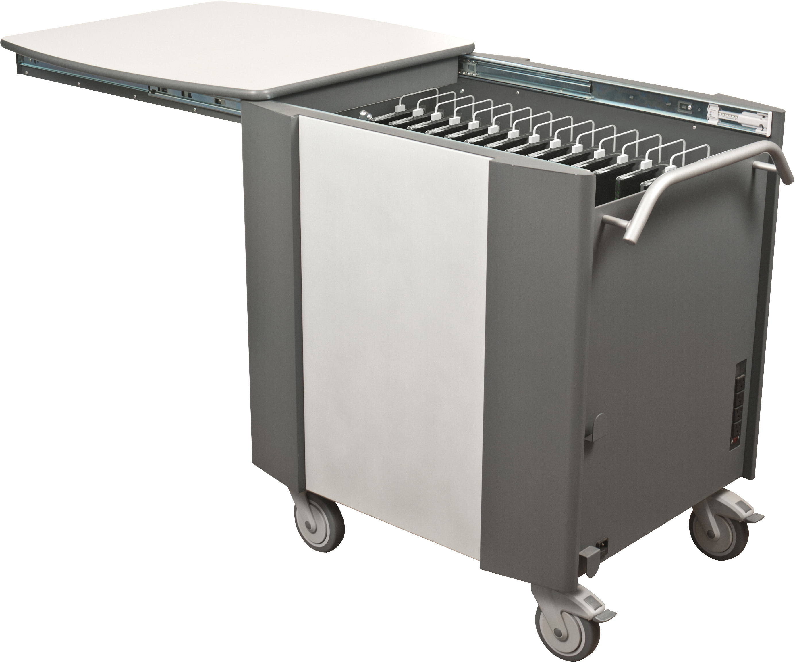 iPad Charging Cart | Sliding Top Surface | Displays2Go